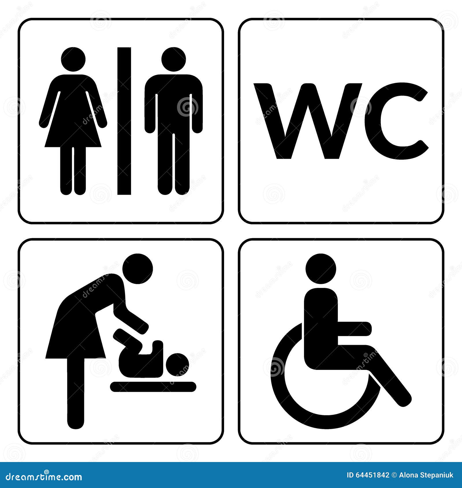 Icone del Wc messe illustrazione vettoriale. Illustrazione di ...