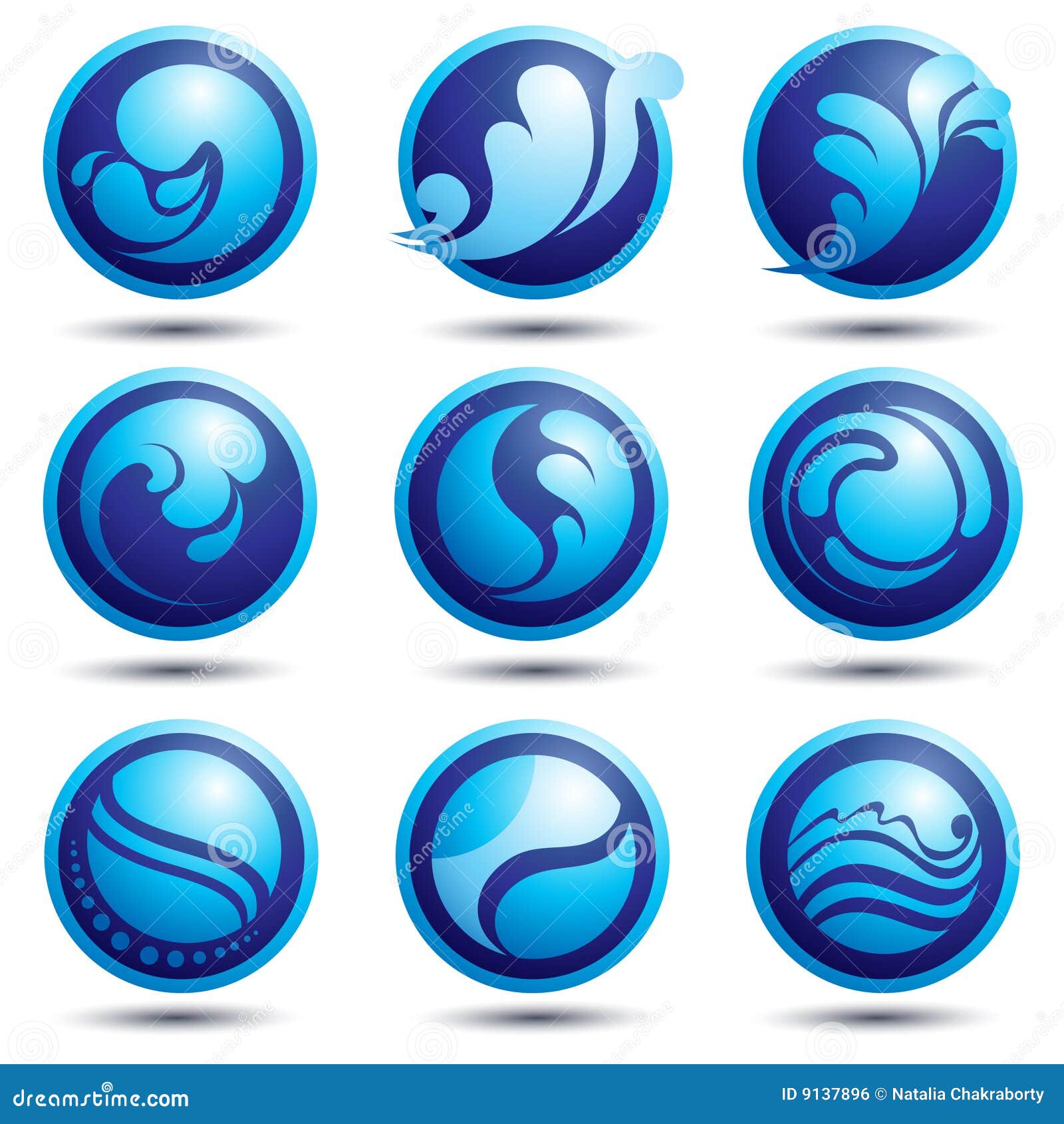 Icone dell'acqua illustrazione vettoriale. Illustrazione di grigio ...