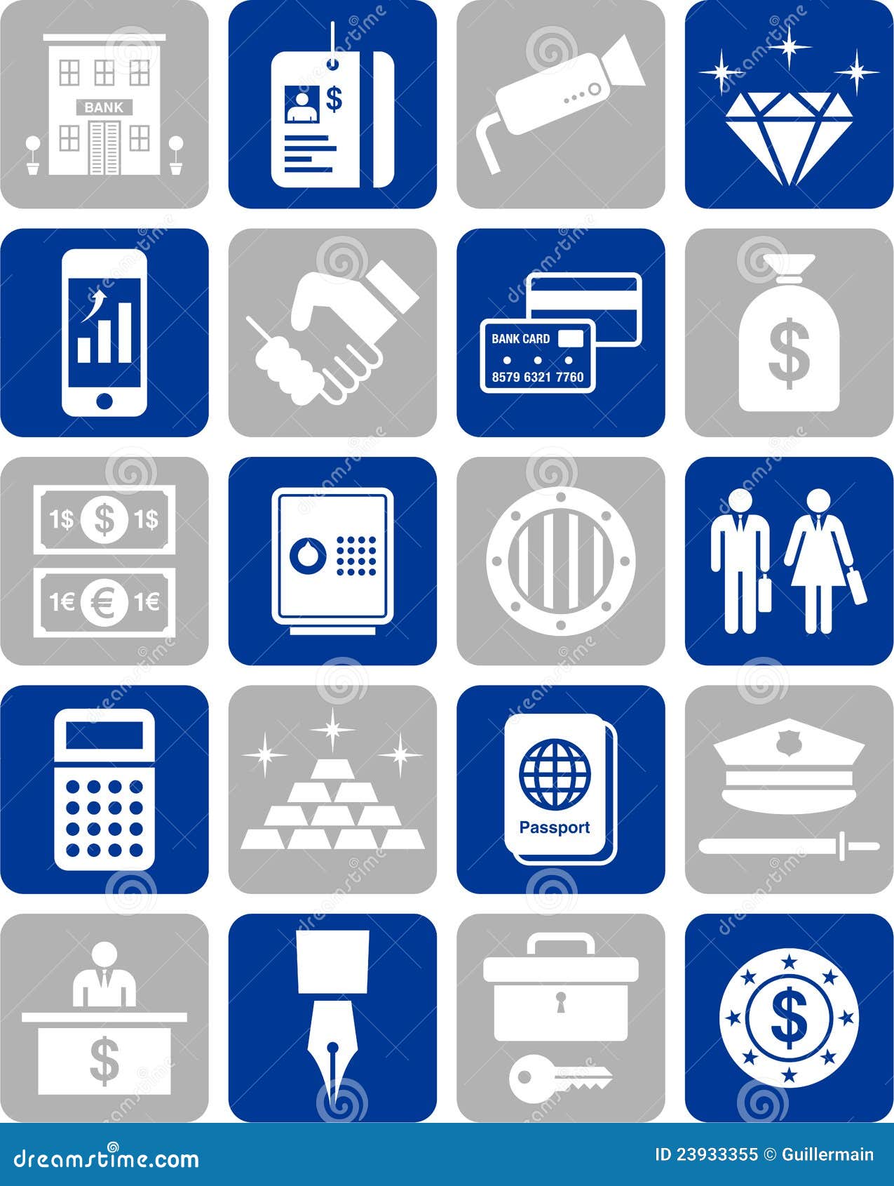 Icone della Banca illustrazione vettoriale. Illustrazione di accordo ...