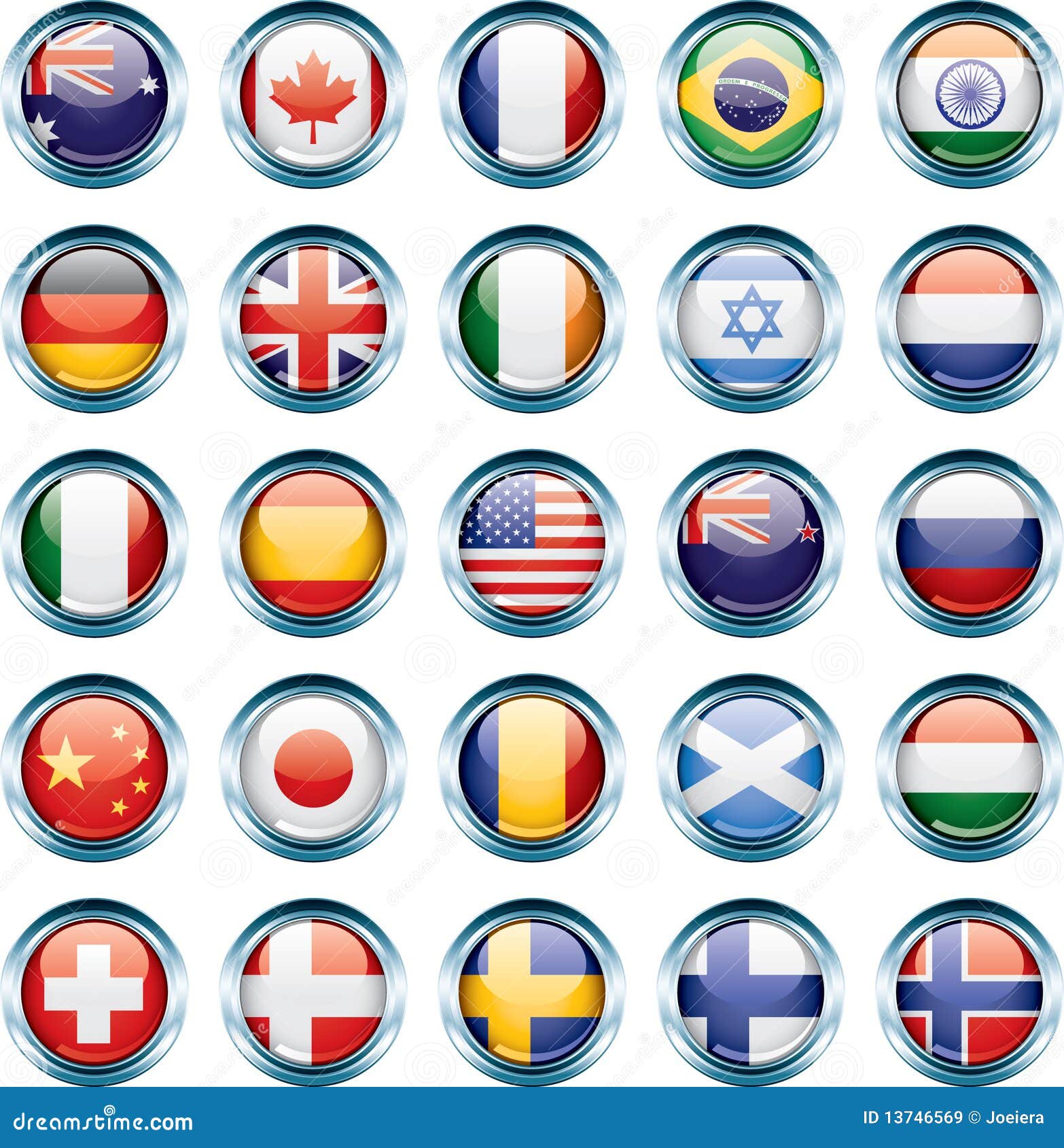 Icone Della Bandierina Di Paese Illustrazione Vettoriale ...