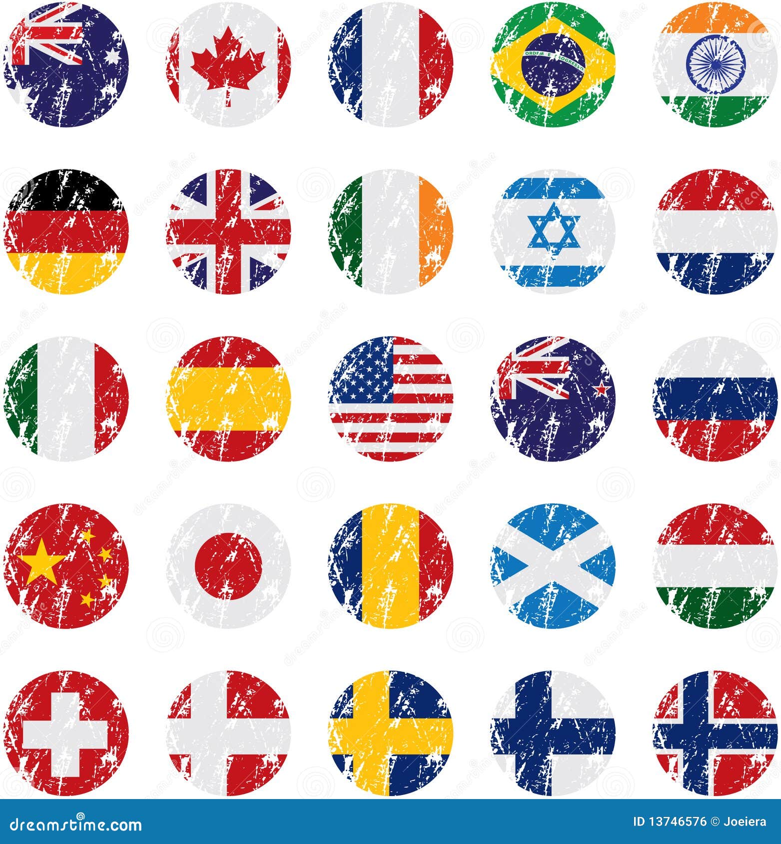 Icone Della Bandierina Di Paese Illustrazione Vettoriale ...