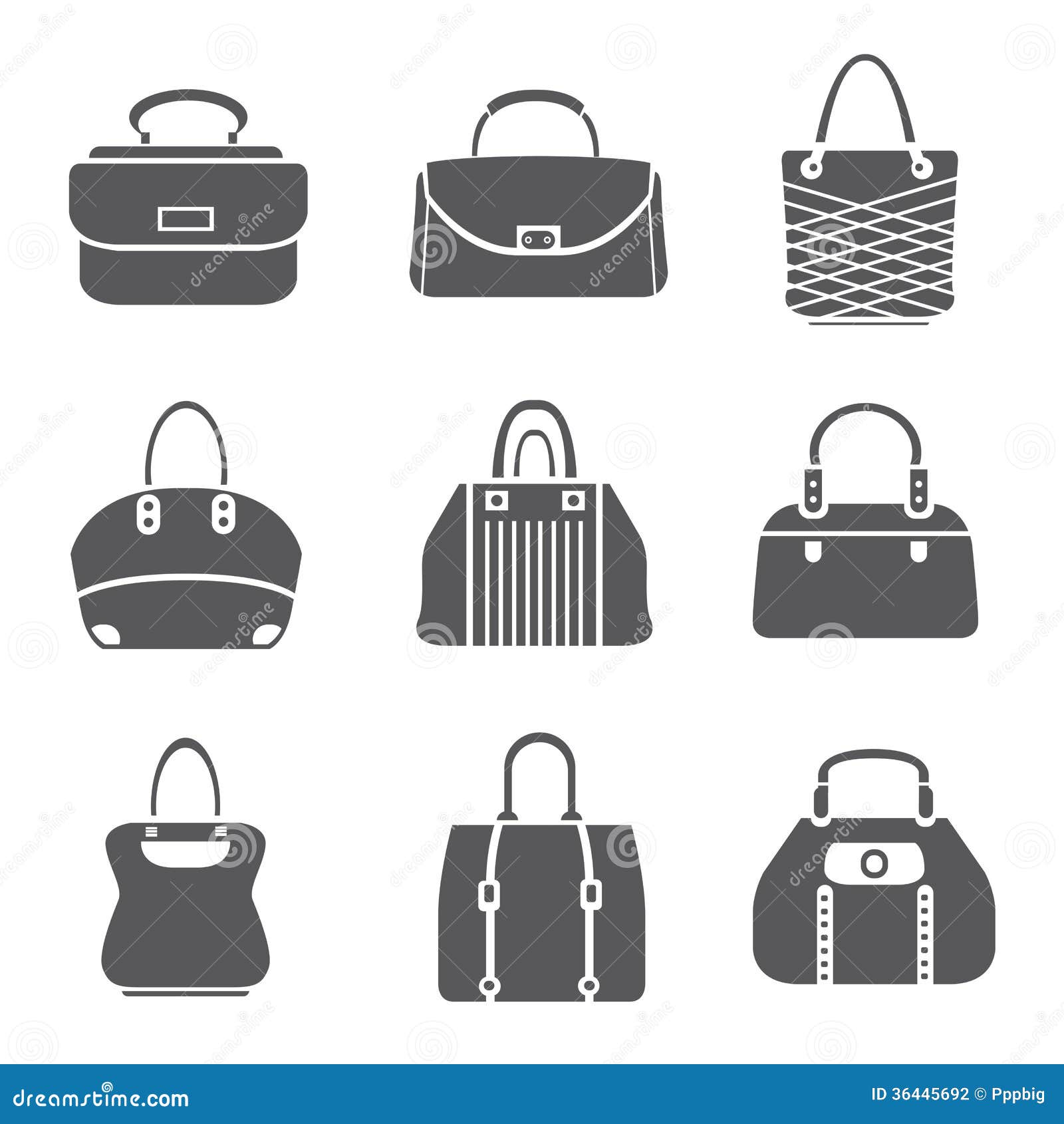 Icone della borsa illustrazione vettoriale. Illustrazione di ...