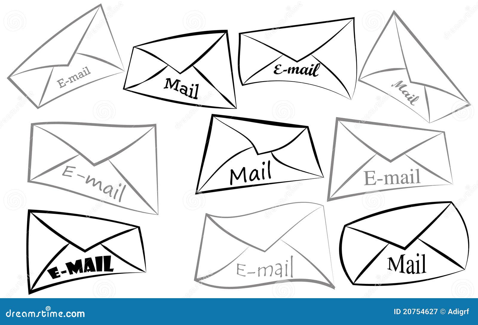 Icone della busta illustrazione vettoriale. Illustrazione di figura ...