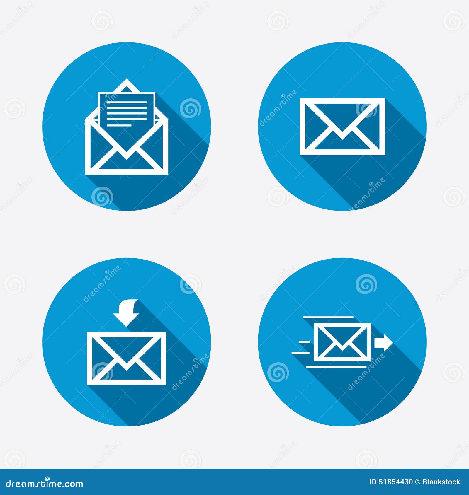 Icone Della Busta Della Posta Simboli Del Documento Del Messaggio ...