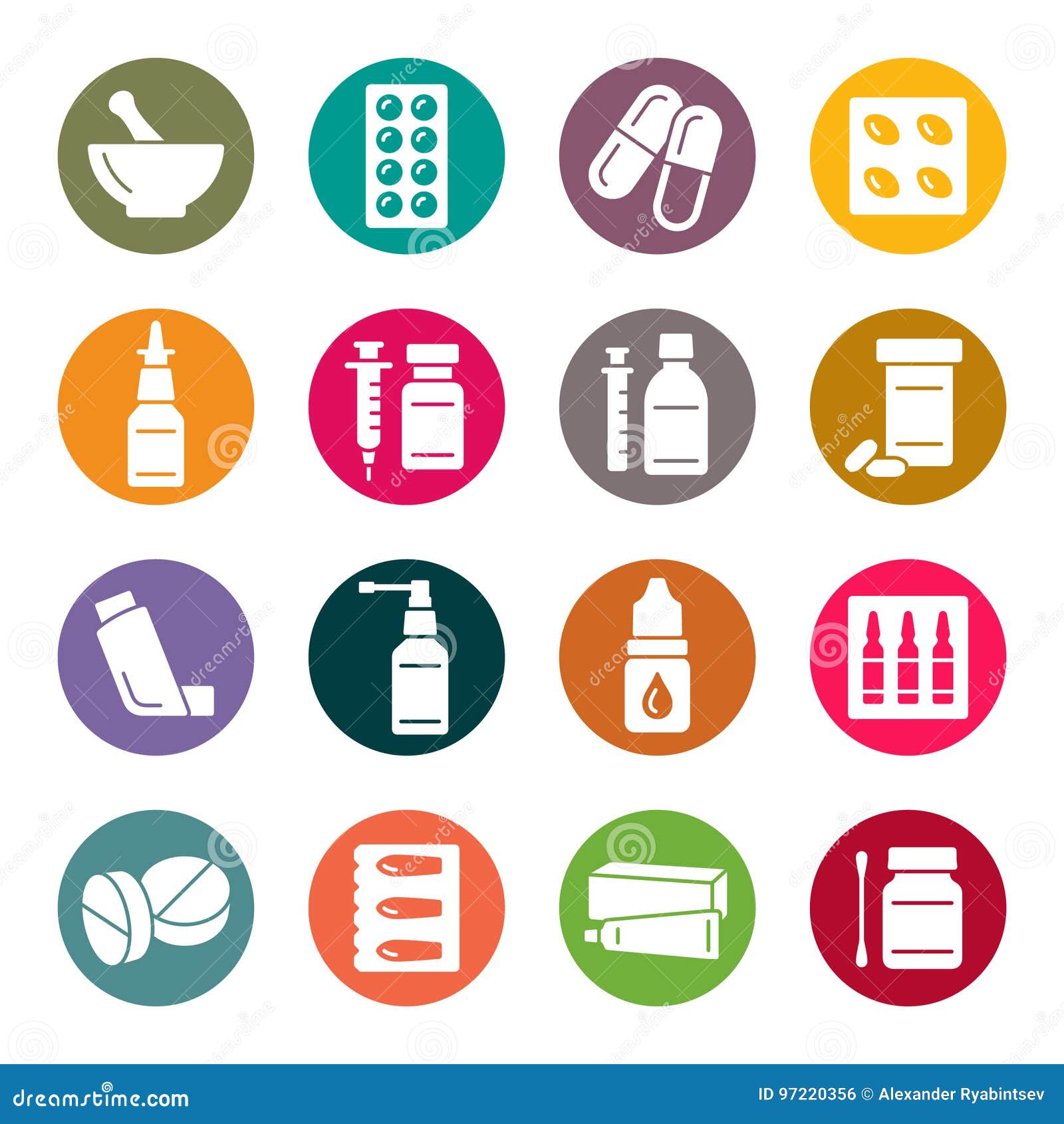 Icone della farmacia illustrazione vettoriale. Illustrazione di sfondo ...