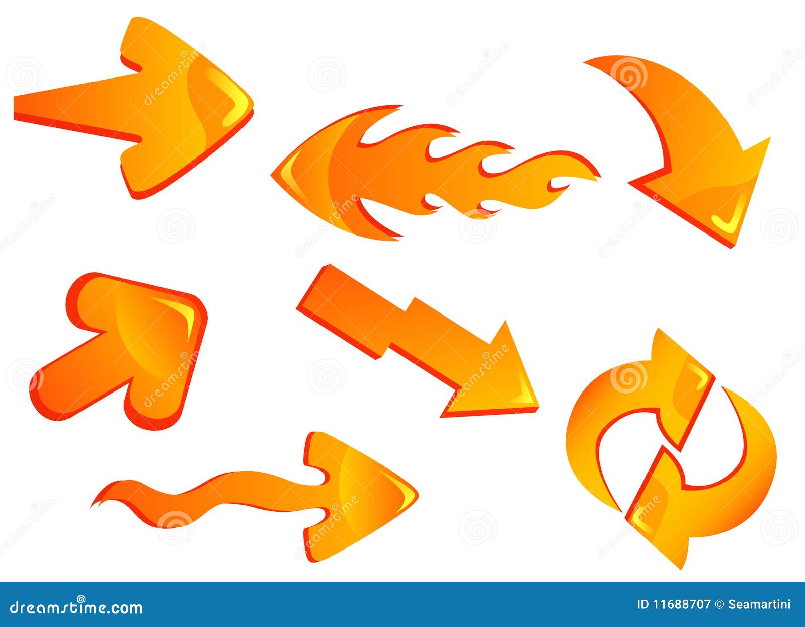 Icone della freccia illustrazione vettoriale. Illustrazione di curva ...