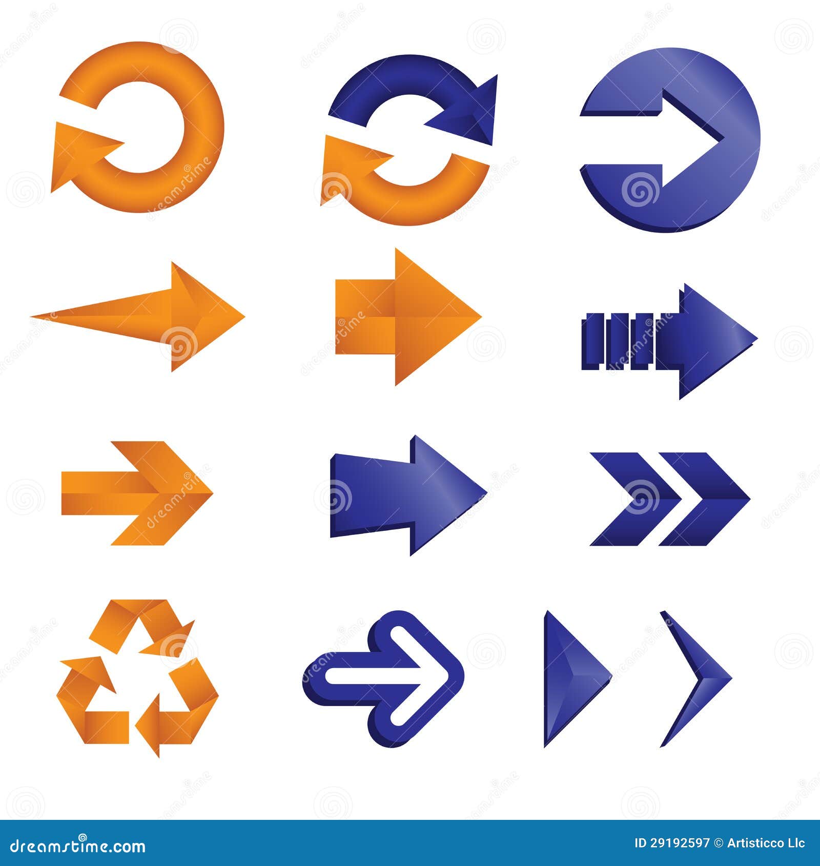 Icone della freccia illustrazione vettoriale. Illustrazione di arte ...