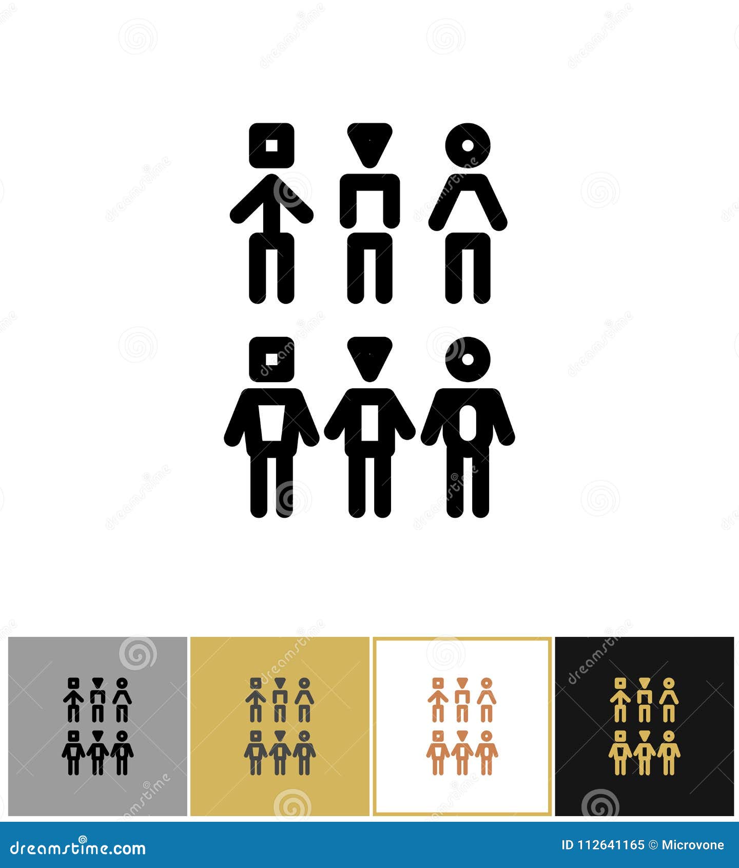 Icone Della Gente, Persone Umane O Simboli Del Cliente Illustrazione ...