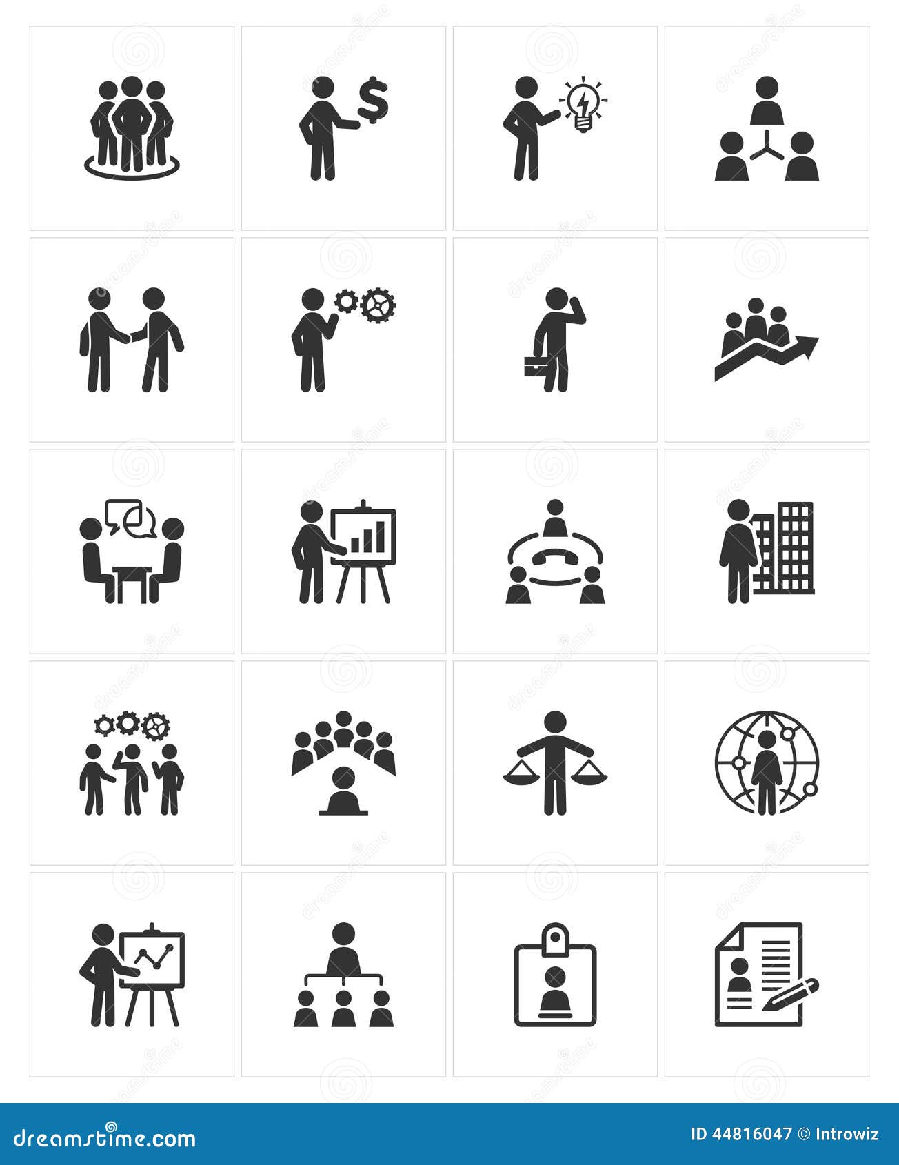 Icone Della Gestione Di Impresa Illustrazione Vettoriale ...