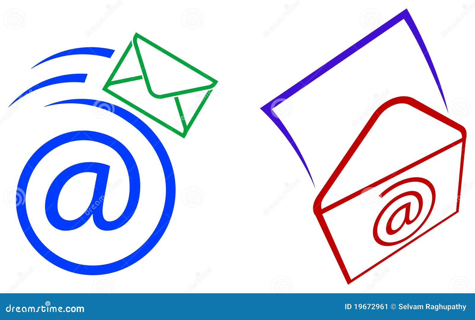 Icone della posta illustrazione vettoriale. Illustrazione di internet ...