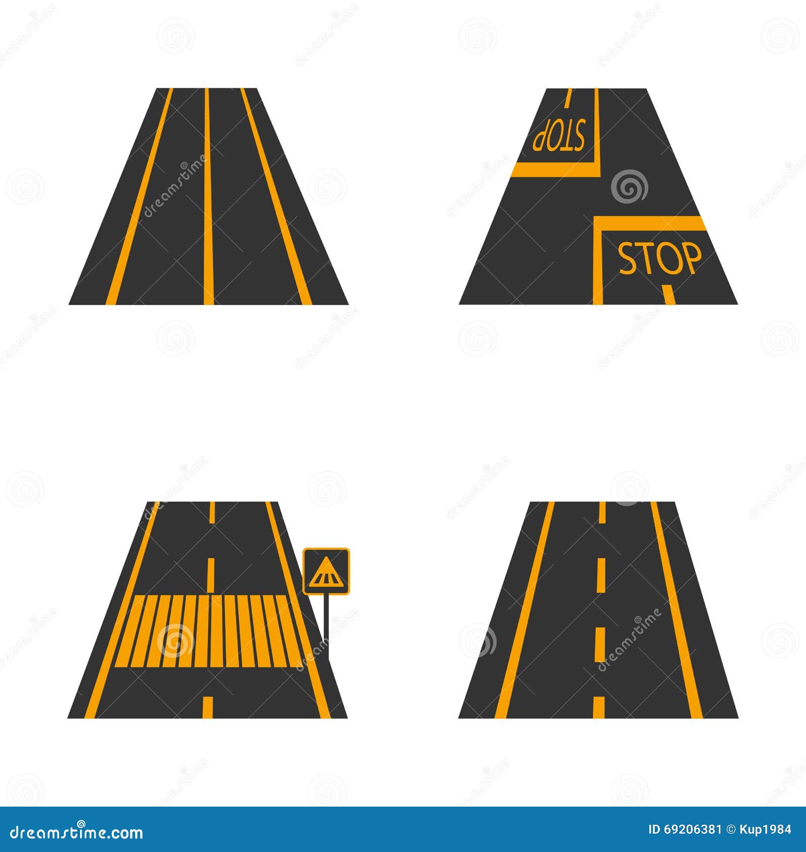 Icone Della Strada, Illustrazione Di Vettore Illustrazione Vettoriale ...