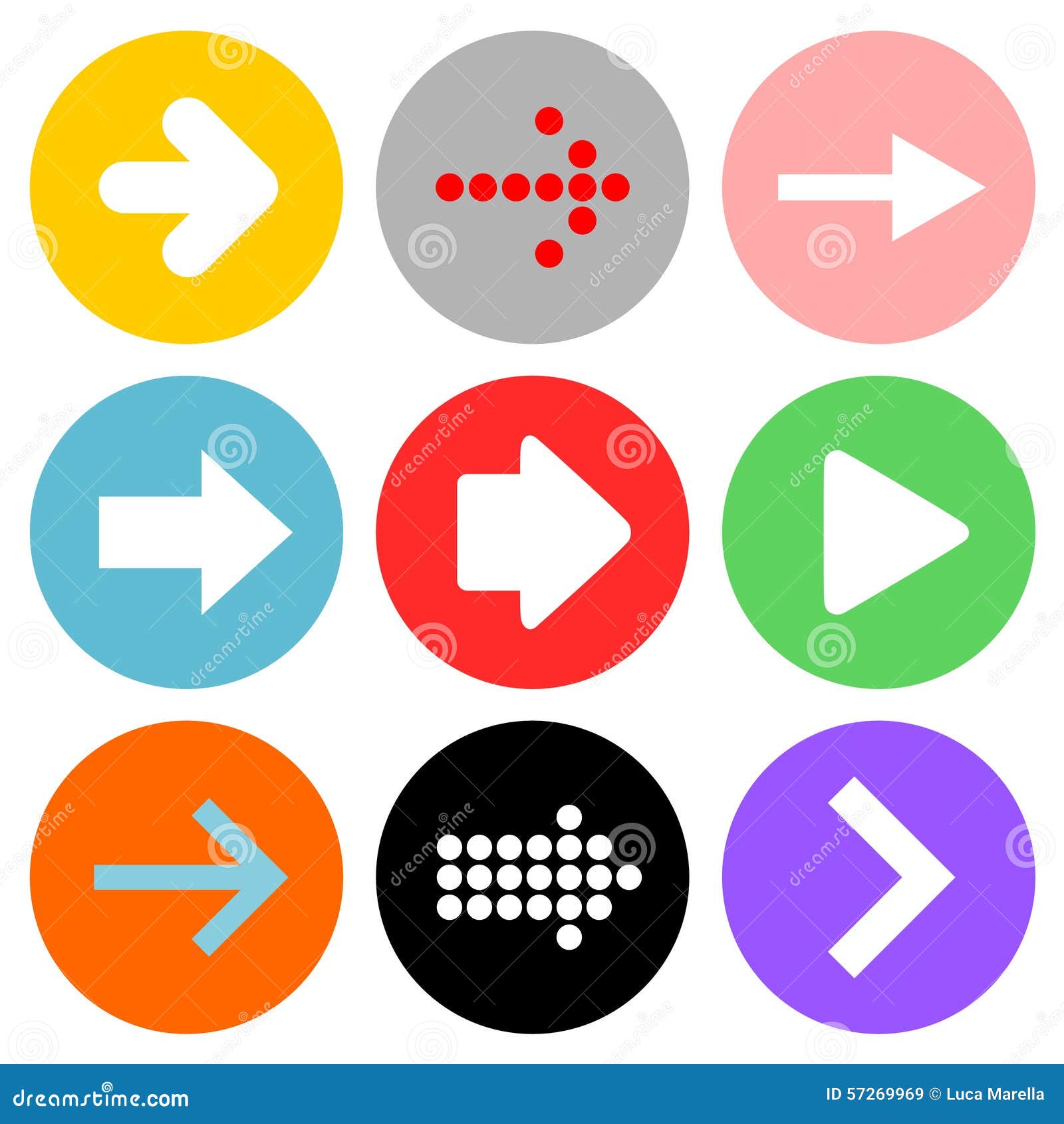 Icone delle frecce illustrazione vettoriale. Illustrazione di verde ...