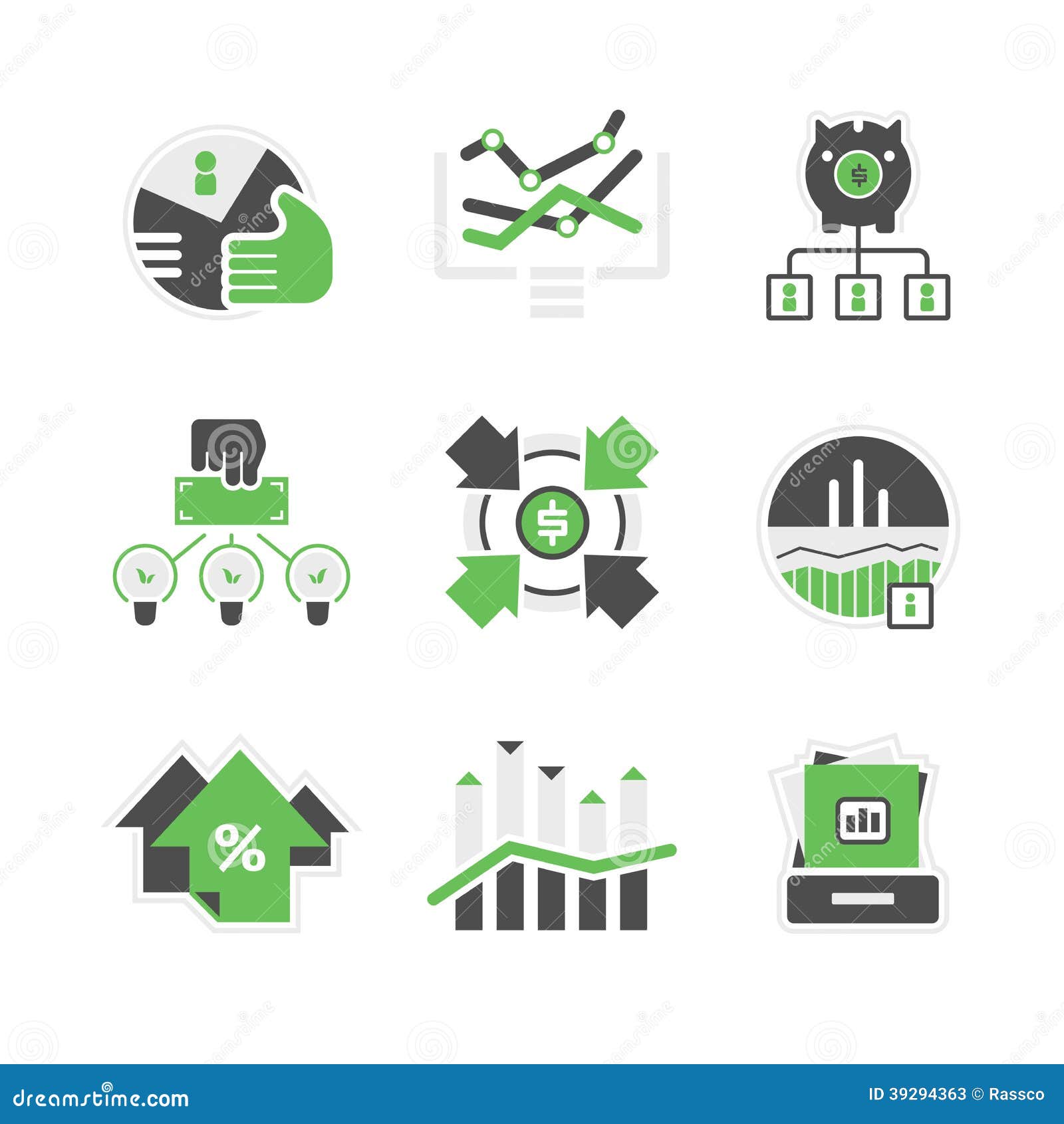 Icone Di Analisi Commerciale Illustrazione Vettoriale - Illustrazione ...