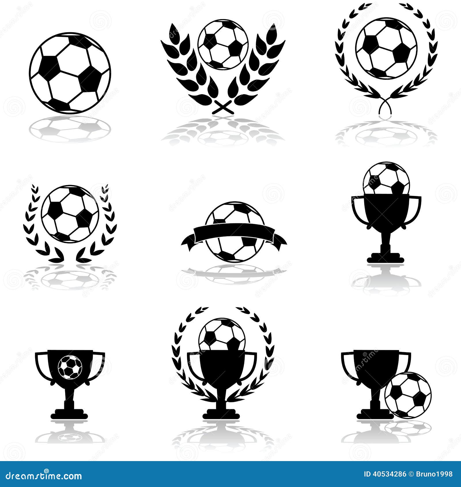 Icone di calcio illustrazione vettoriale. Illustrazione di grafico ...