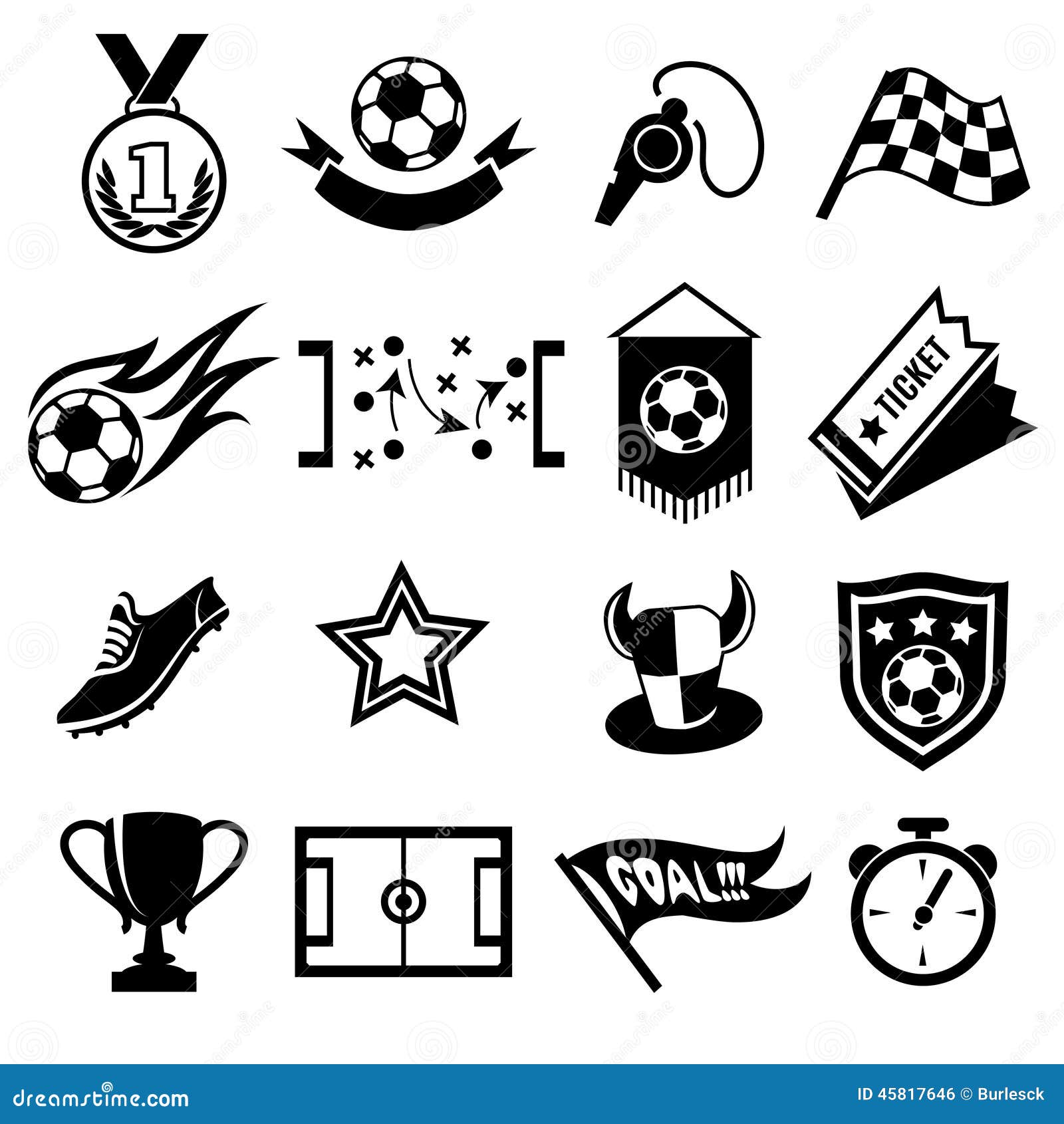 Icone di calcio illustrazione vettoriale. Illustrazione di tazza - 45817646