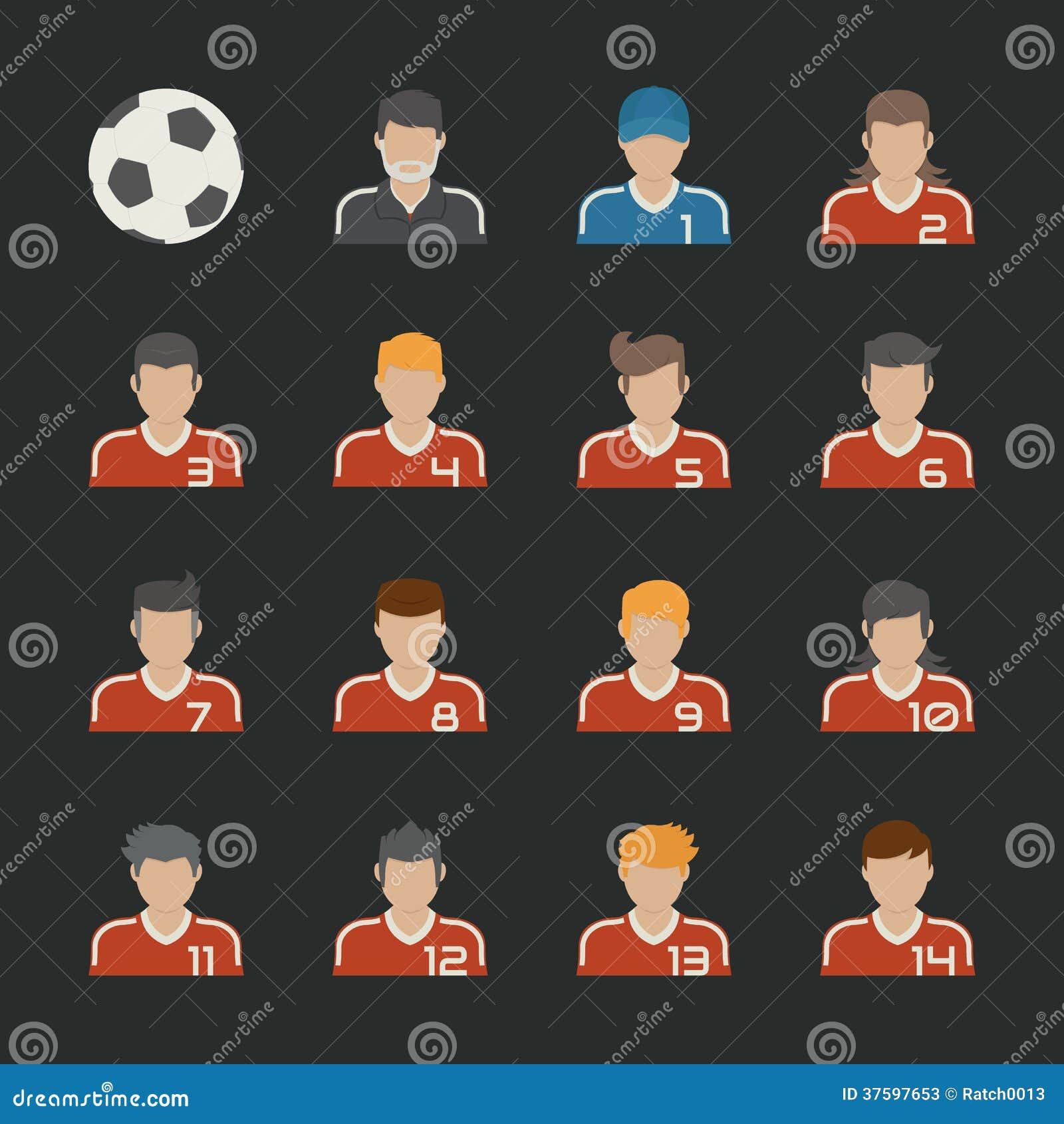 Icone Di Calcio Di Sport Messe Illustrazione Vettoriale - Illustrazione ...