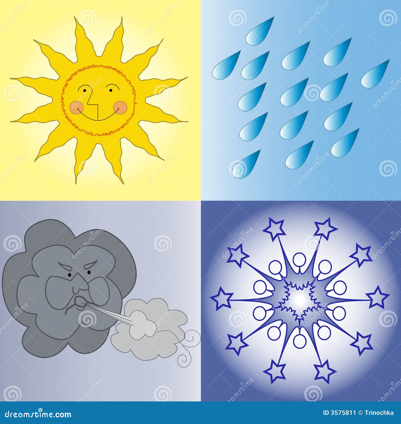 Icone Di Condizioni Atmosferiche Illustrazione di Stock - Illustrazione ...
