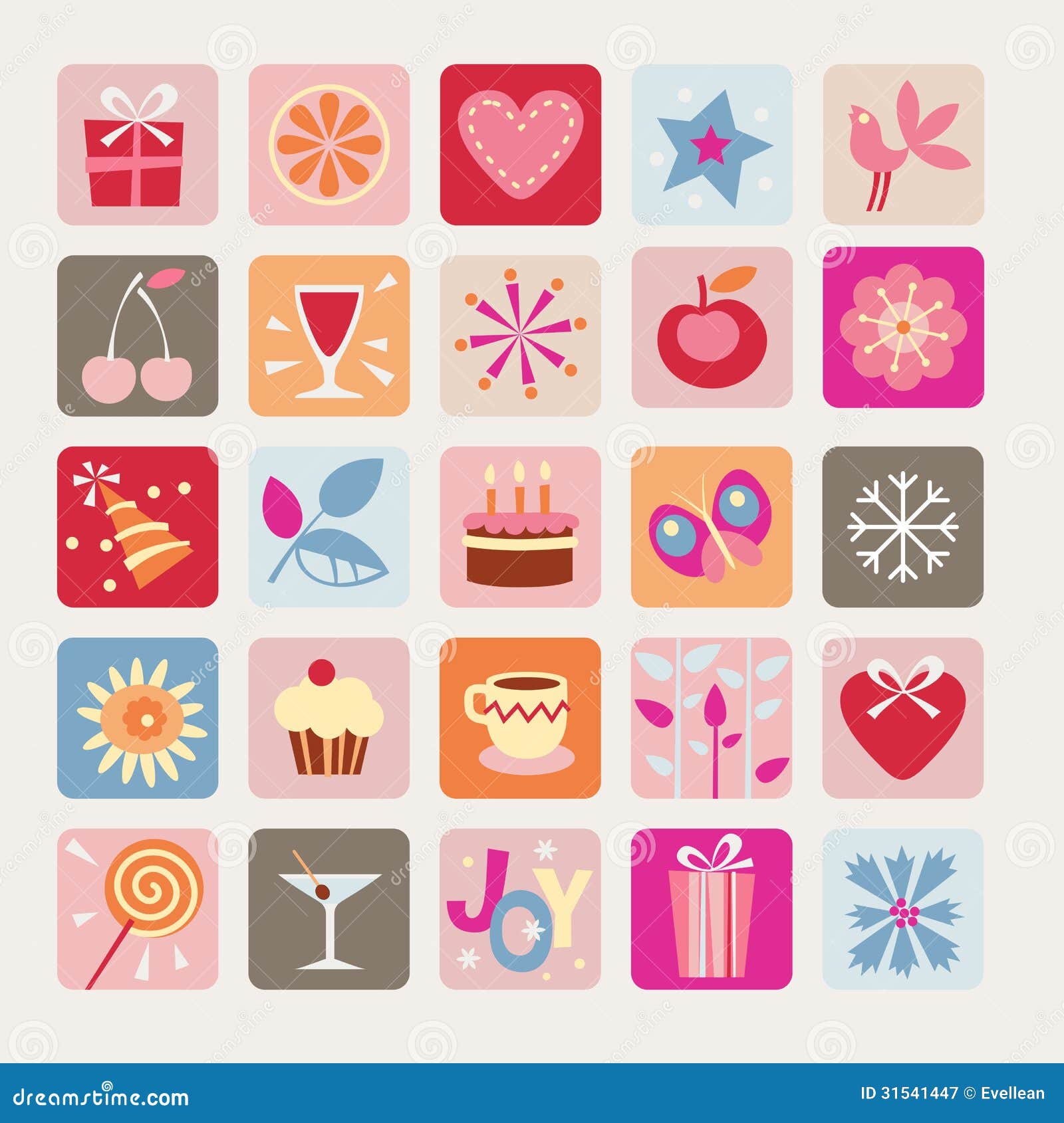 Icone di feste illustrazione vettoriale. Illustrazione di multi - 31541447