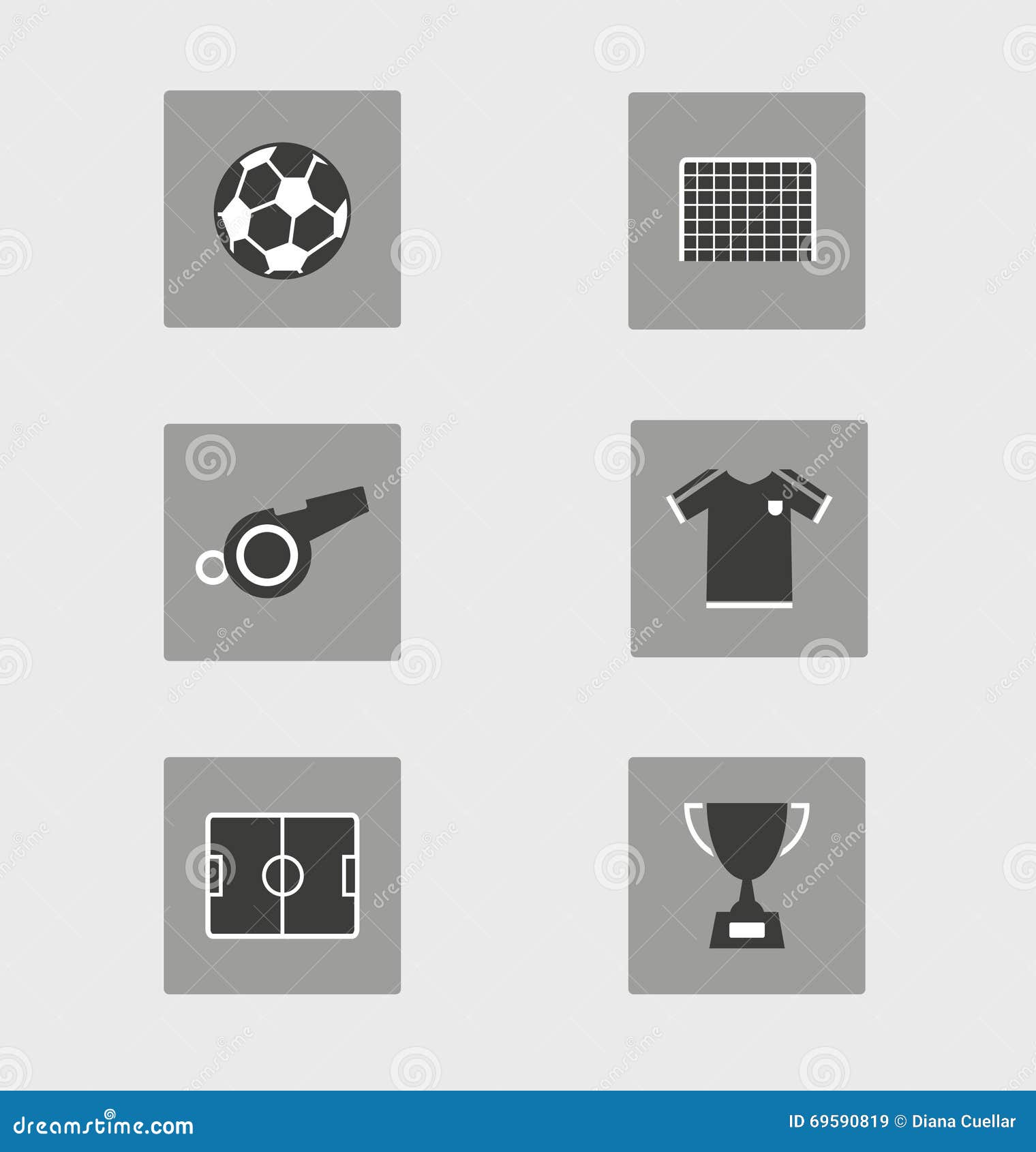 Icone di gioco del calcio illustrazione vettoriale. Illustrazione di ...