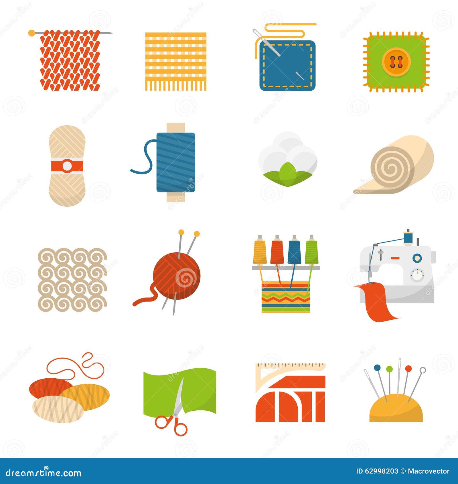 Icone di industria tessile illustrazione vettoriale. Illustrazione di ...