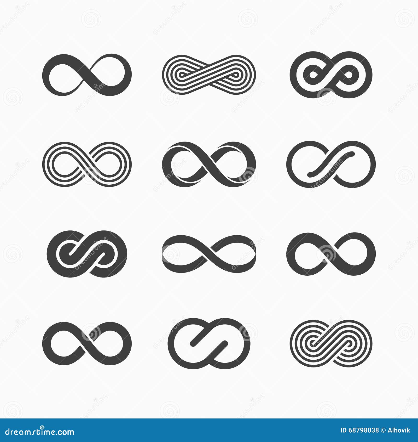 Icone Di Simbolo Di Infinito Illustrazione Vettoriale - Illustrazione ...