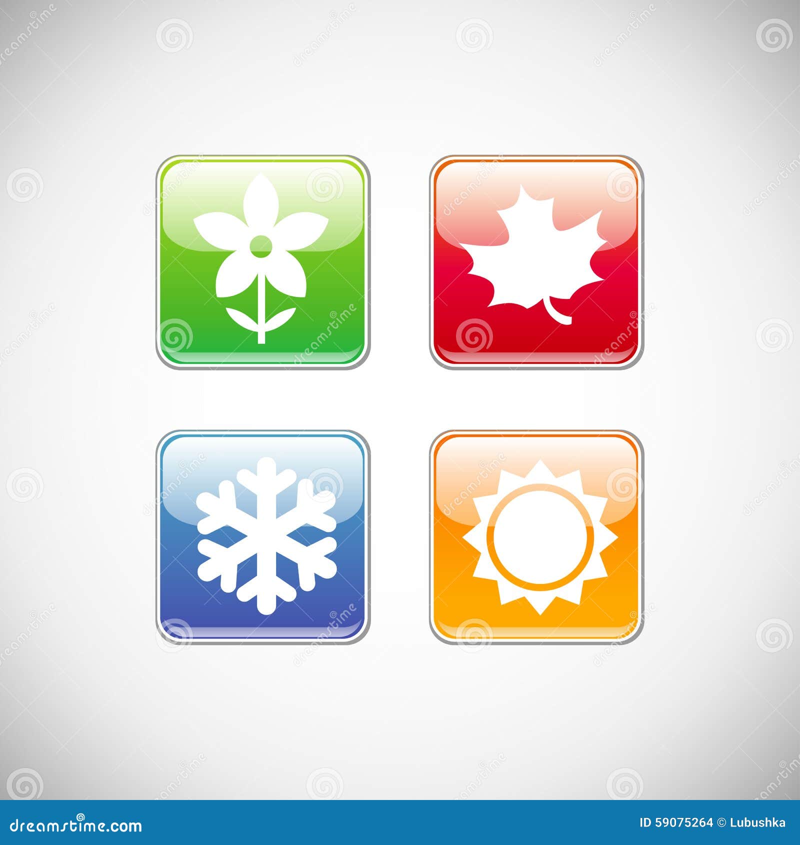 Icone Di Stagione Di Vettore Illustrazione Vettoriale - Illustrazione ...