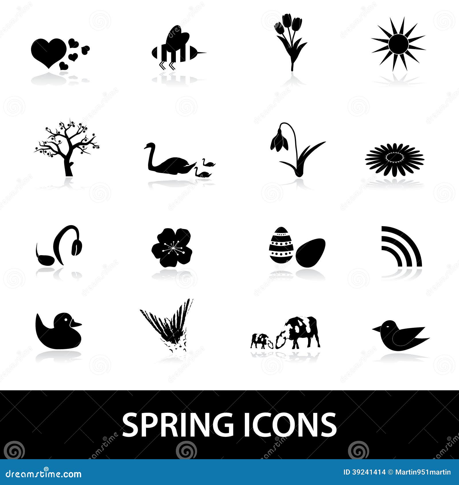 Icone Eps10 Della Primavera Illustrazione Vettoriale - Illustrazione di ...