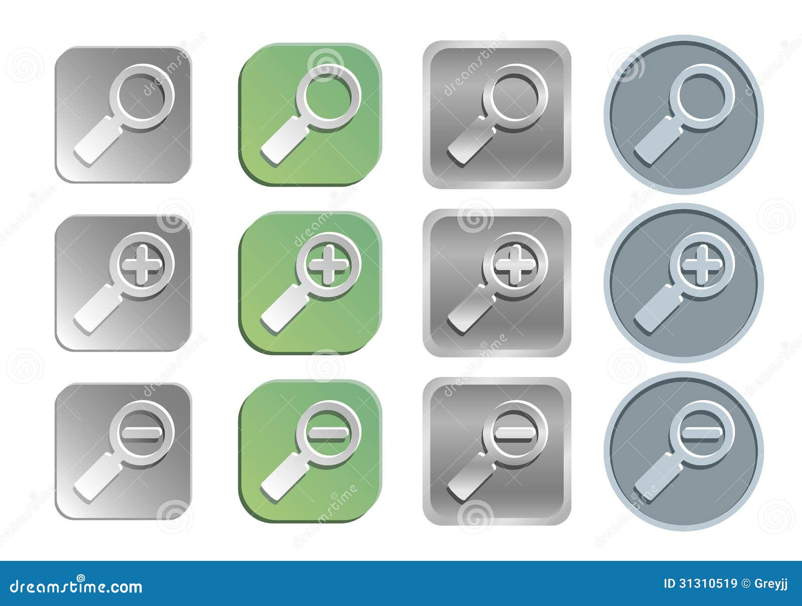 Icone ricerca/dello zoom illustrazione vettoriale. Illustrazione di ...