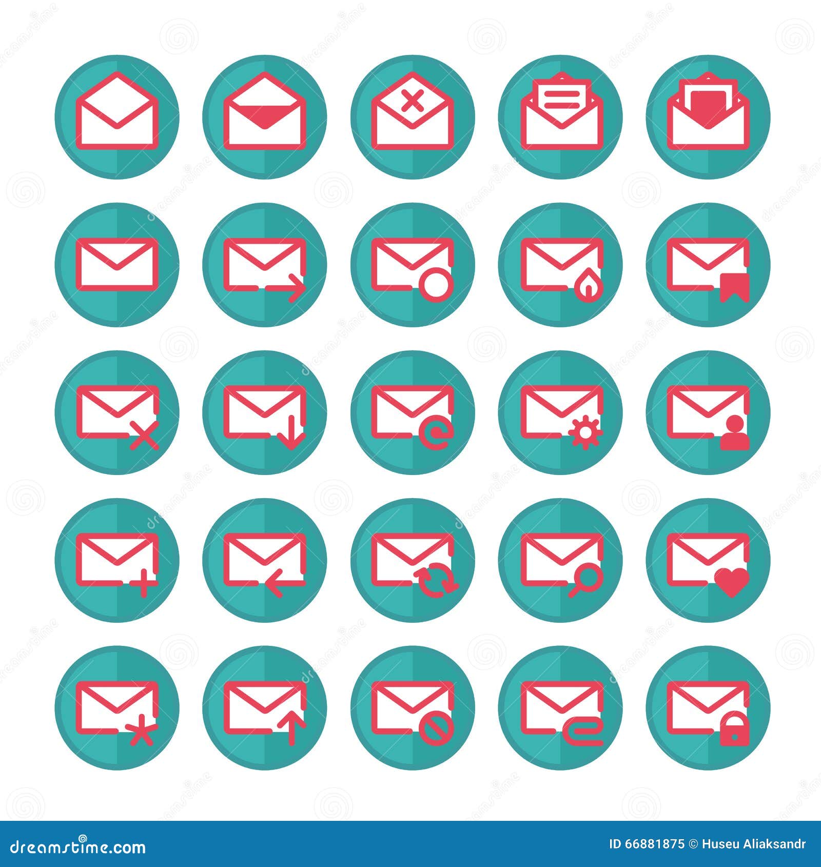 Icone verdi della posta illustrazione vettoriale. Illustrazione di ...