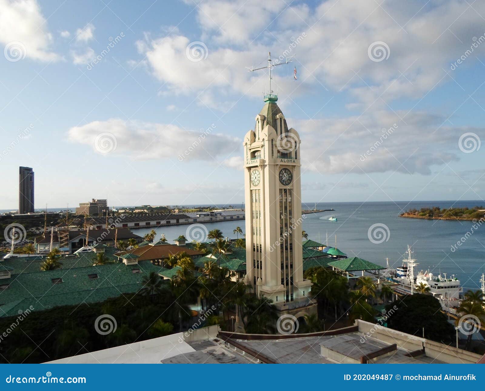 Aloha tower honolulu editorial photography. Image of hawaii - 202049487
