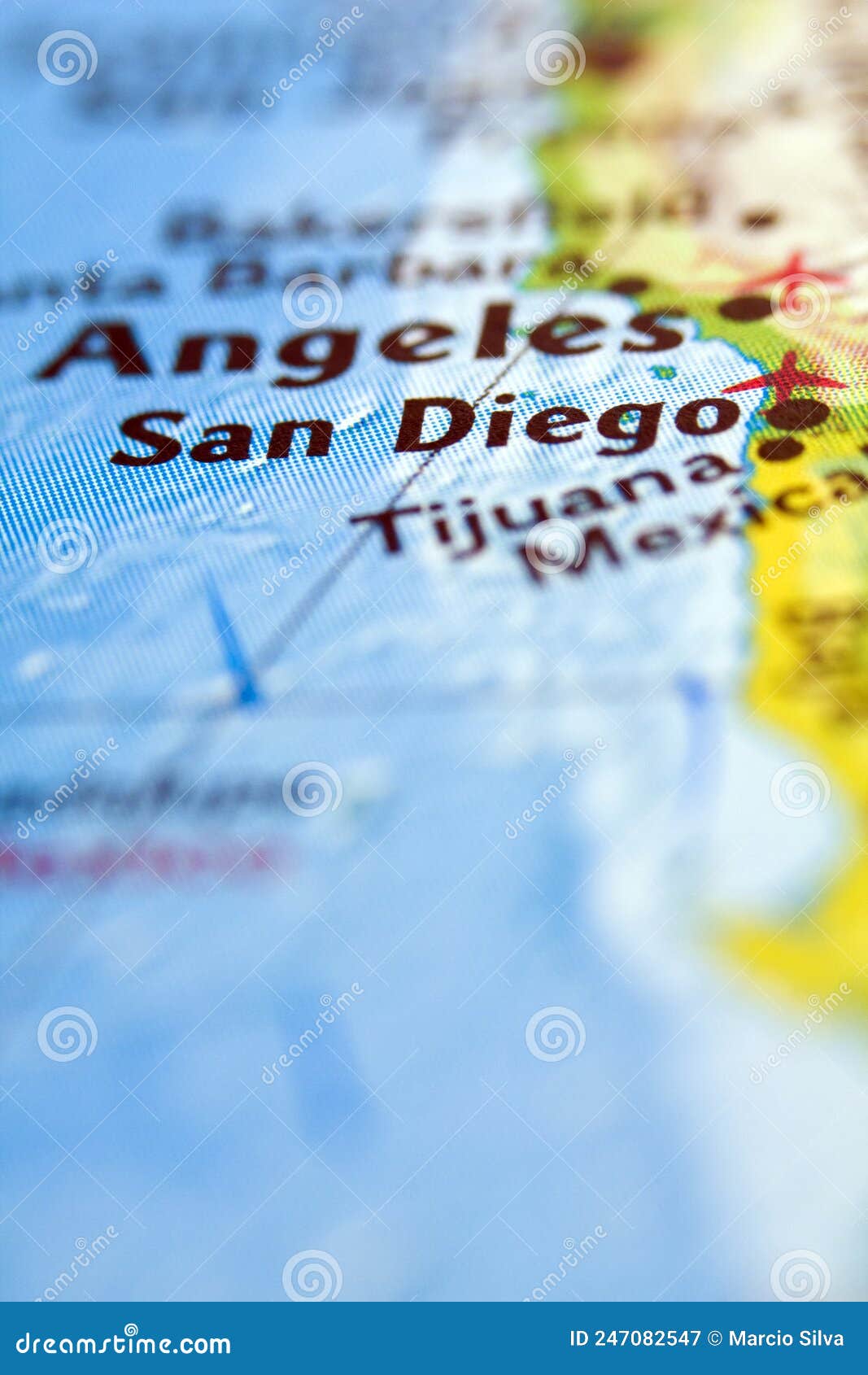 San Diego on a Map stock image. Image of diego, coordinates - 247082547