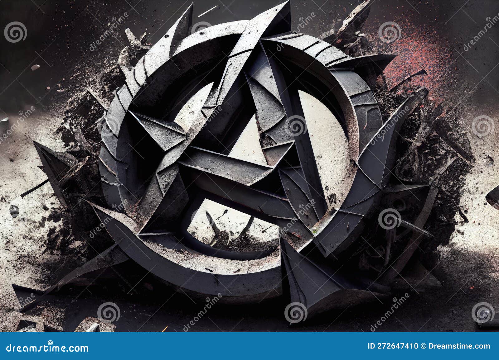 Symbolic Expression of Anarchy on a Dystopian Landscape - Generative AI ...