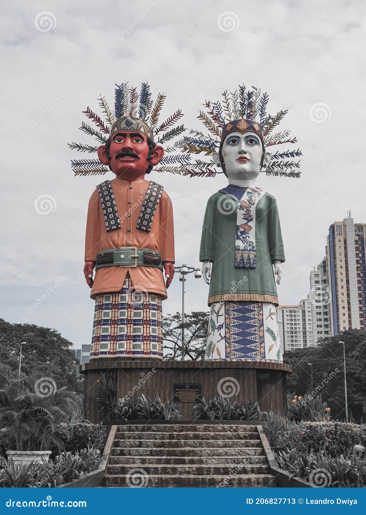 Iconic Betawi Mascot stock image. Image of poster, landmark - 206827713