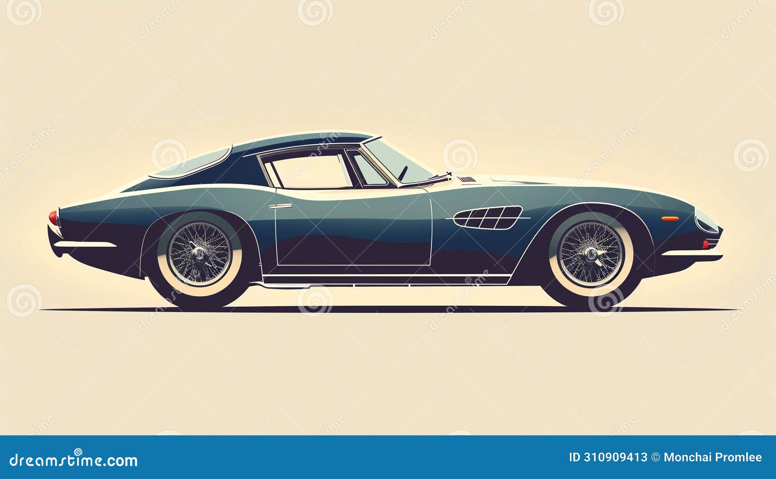 An Iconic Classic Car Profile Defined by Basic yet Beautiful Shapes ...