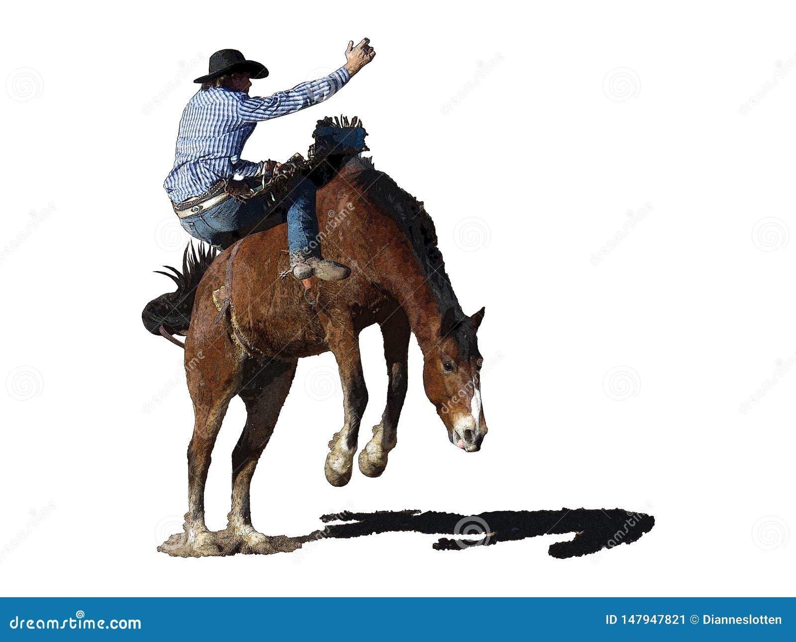 Horse Rearing With Rider Falling Off