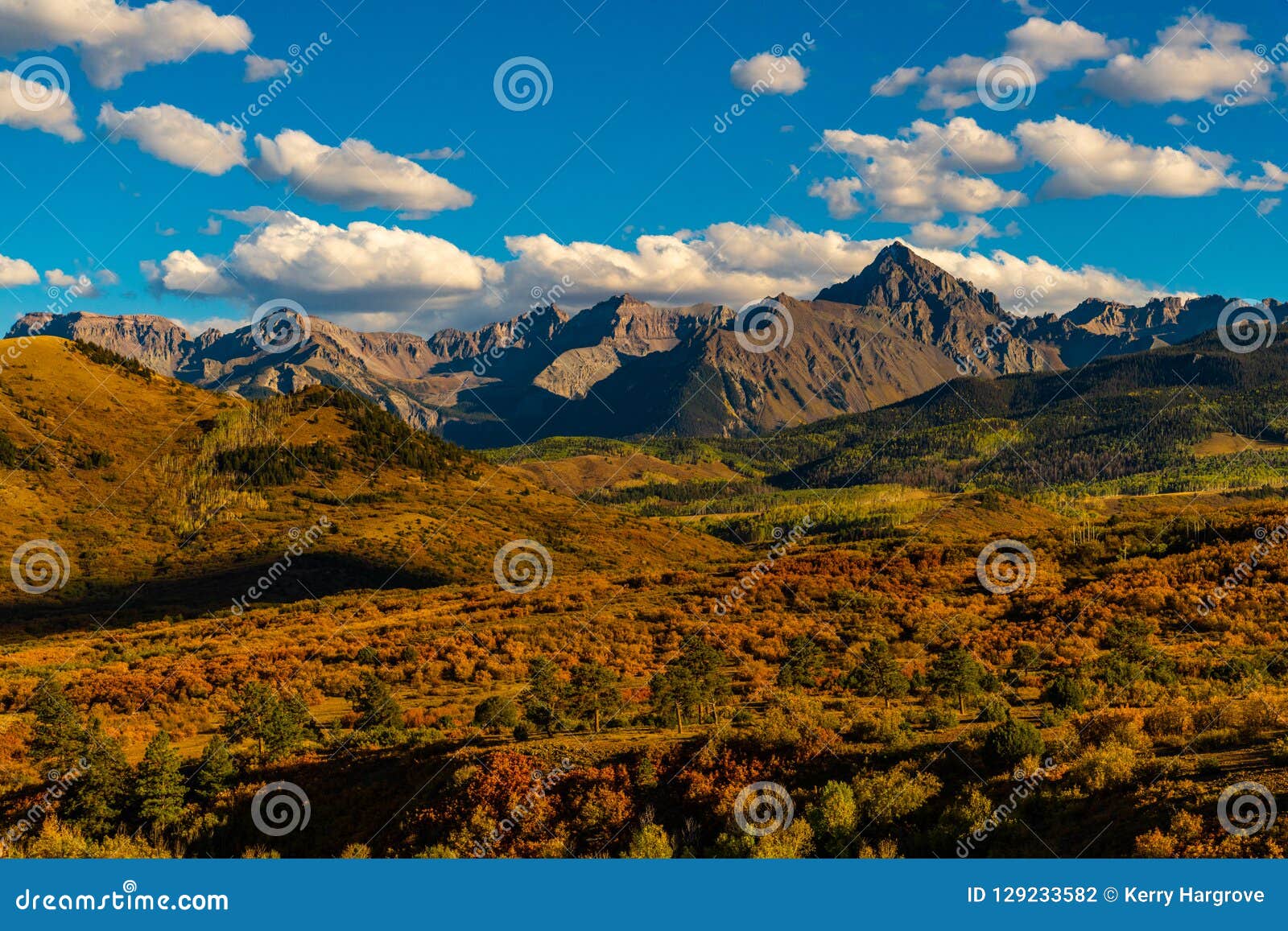 The Iconic Dallas Divide Featuring Mount Sneffels in Fall Stock Photo ...