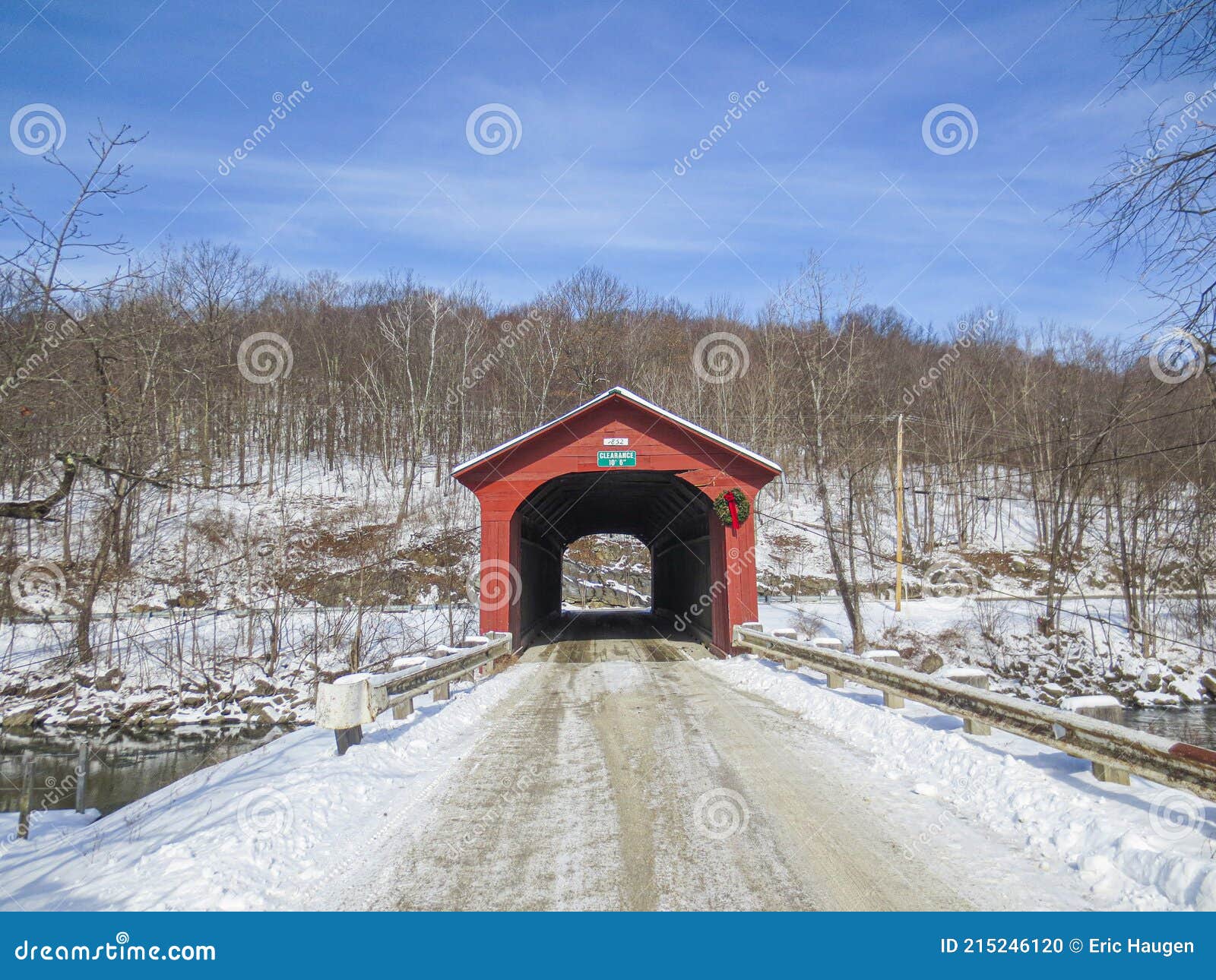 Iconic Facade of West Arlington Covered Bridge in Historic Vermont ...
