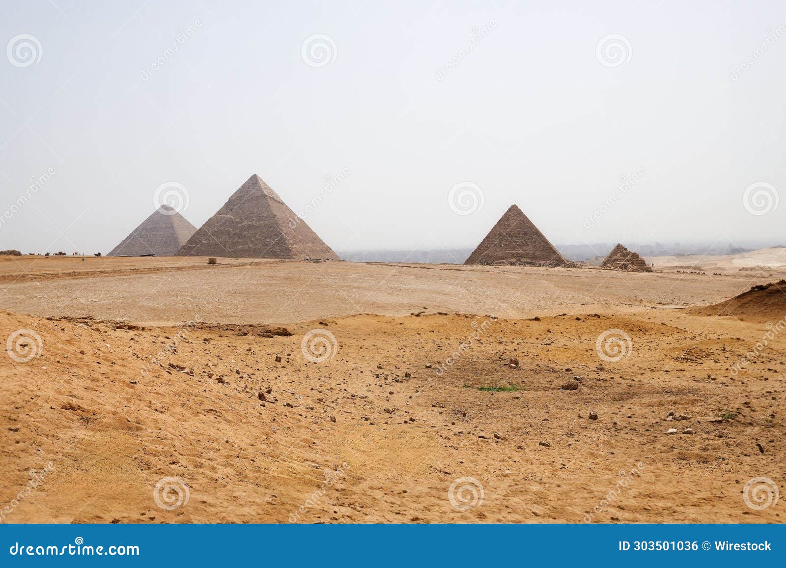 Iconic Giza Pyramids, Located on the Outskirts of Cairo, Egypt. Stock ...