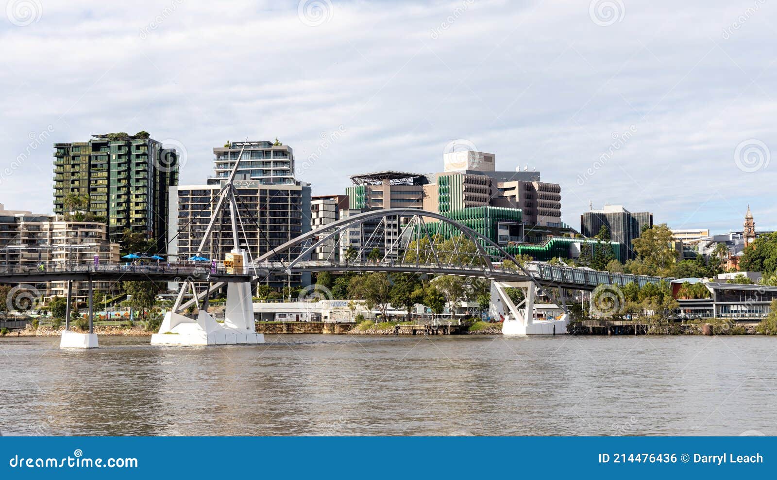 The Iconic Goodwill Bridge on the Brisbane River in Queensland on March ...
