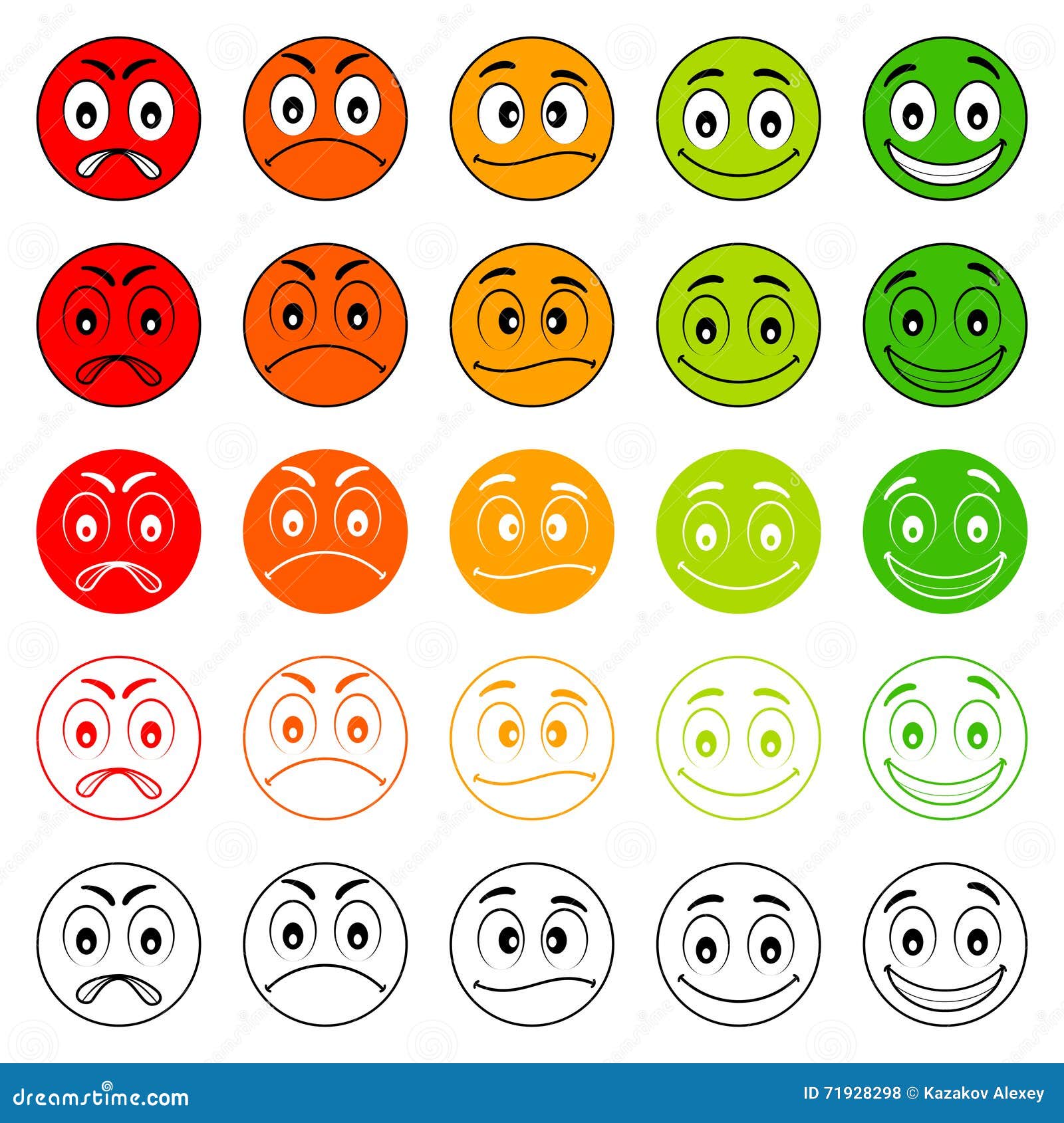 Iconic Illustration of Satisfaction Level. Stock Vector - Illustration ...