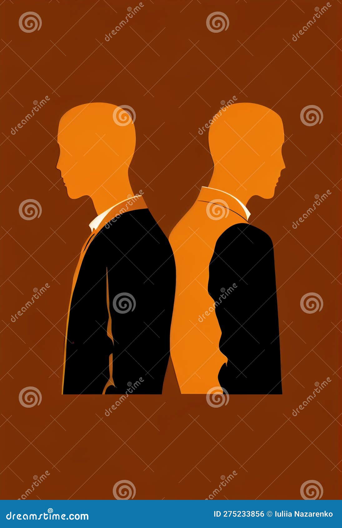 An Iconic Image of Relationships between People: Two Silhouettes ...