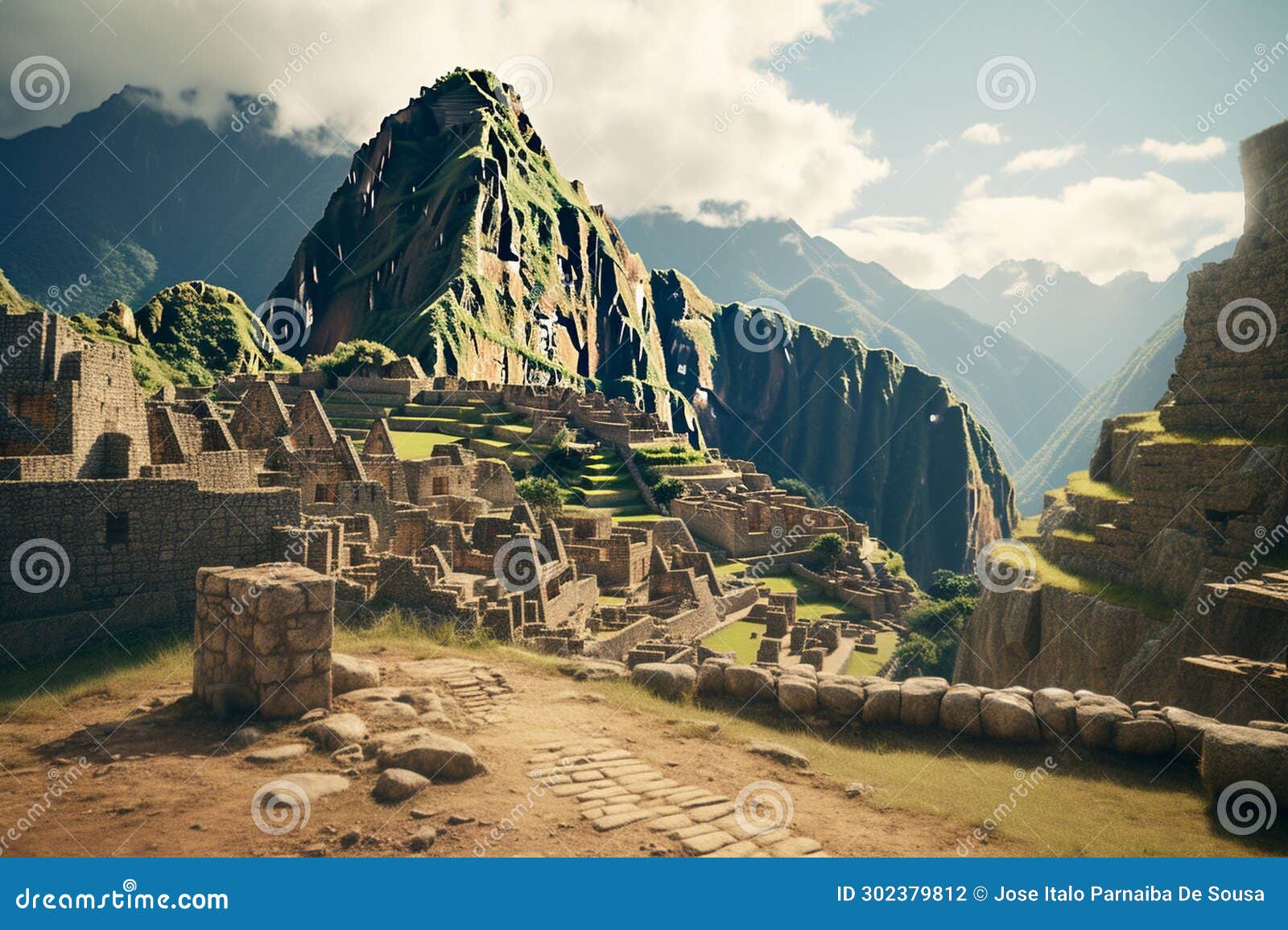 Iconic Incan Ruins Of Machu Picchu In Peru Stock Photography ...