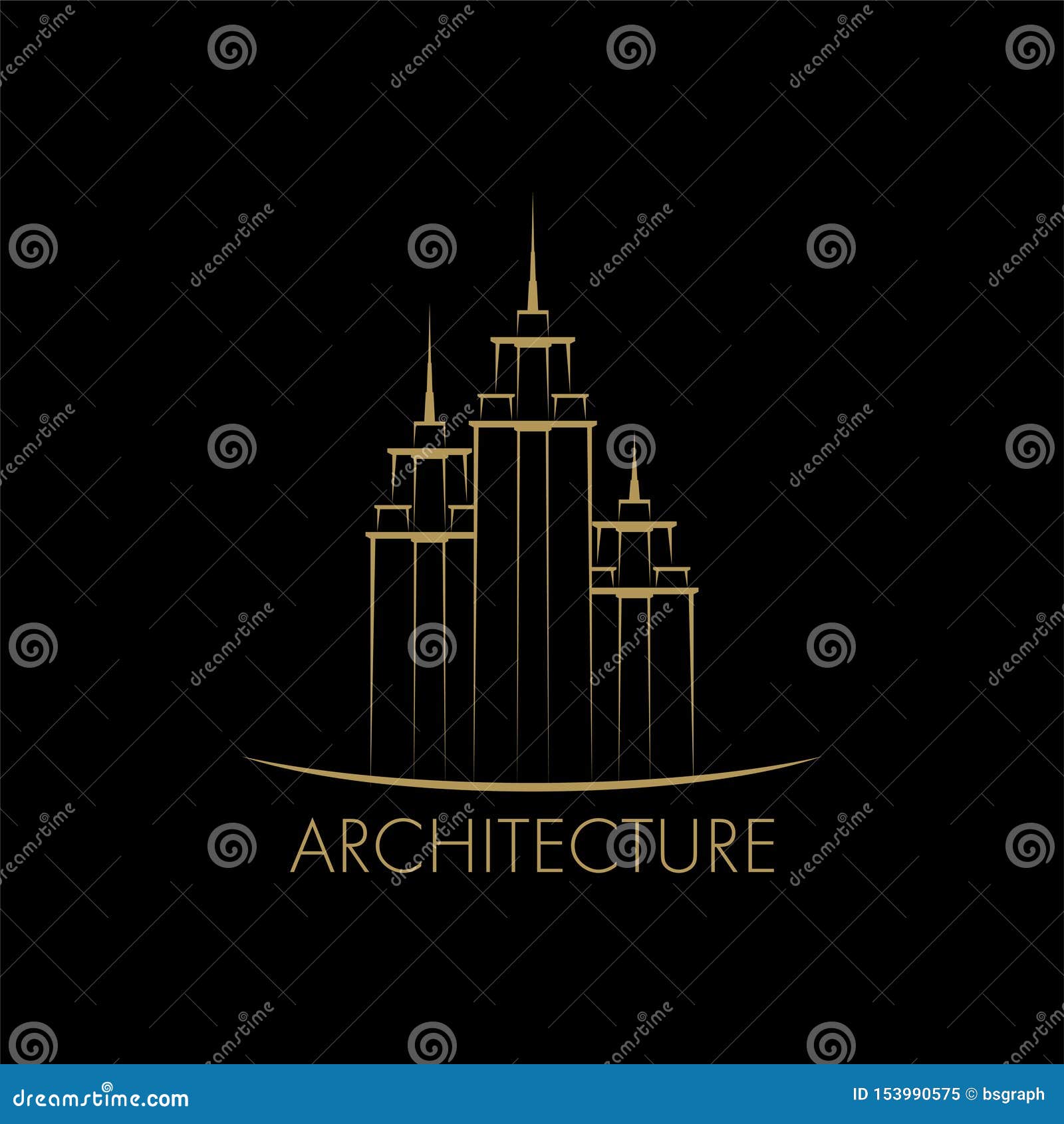 Building, Tower Logo Design Template. Stock Vector - Illustration of ...