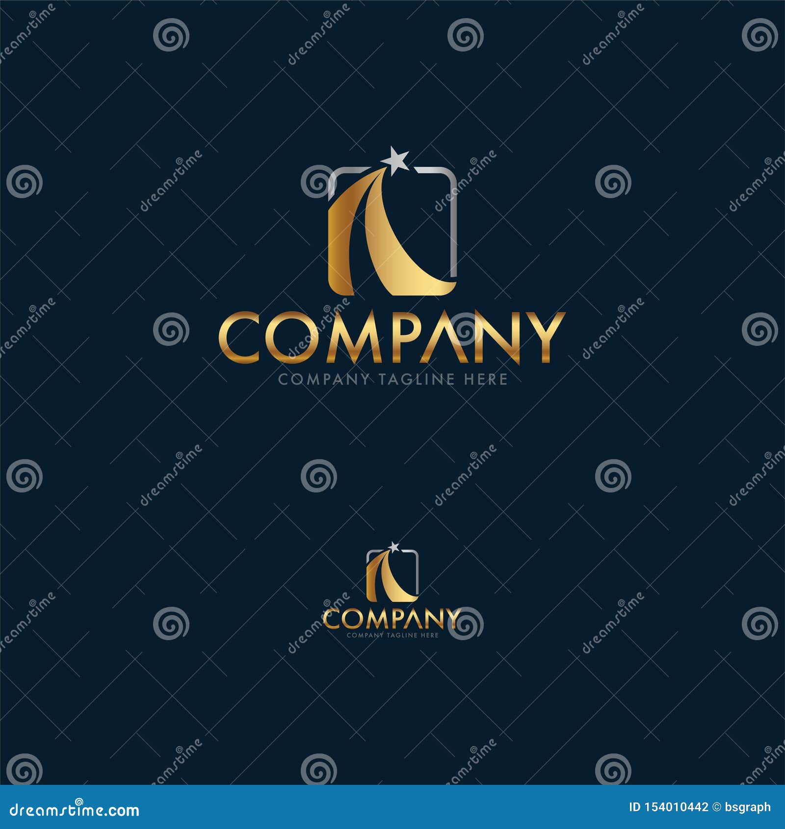 Creative Gold Logo Design Template Stock Vector - Illustration of ...
