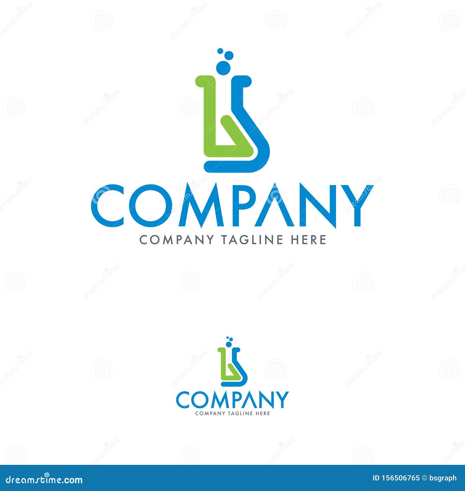 Creative Letter B and Science Logo Template Stock Illustration ...