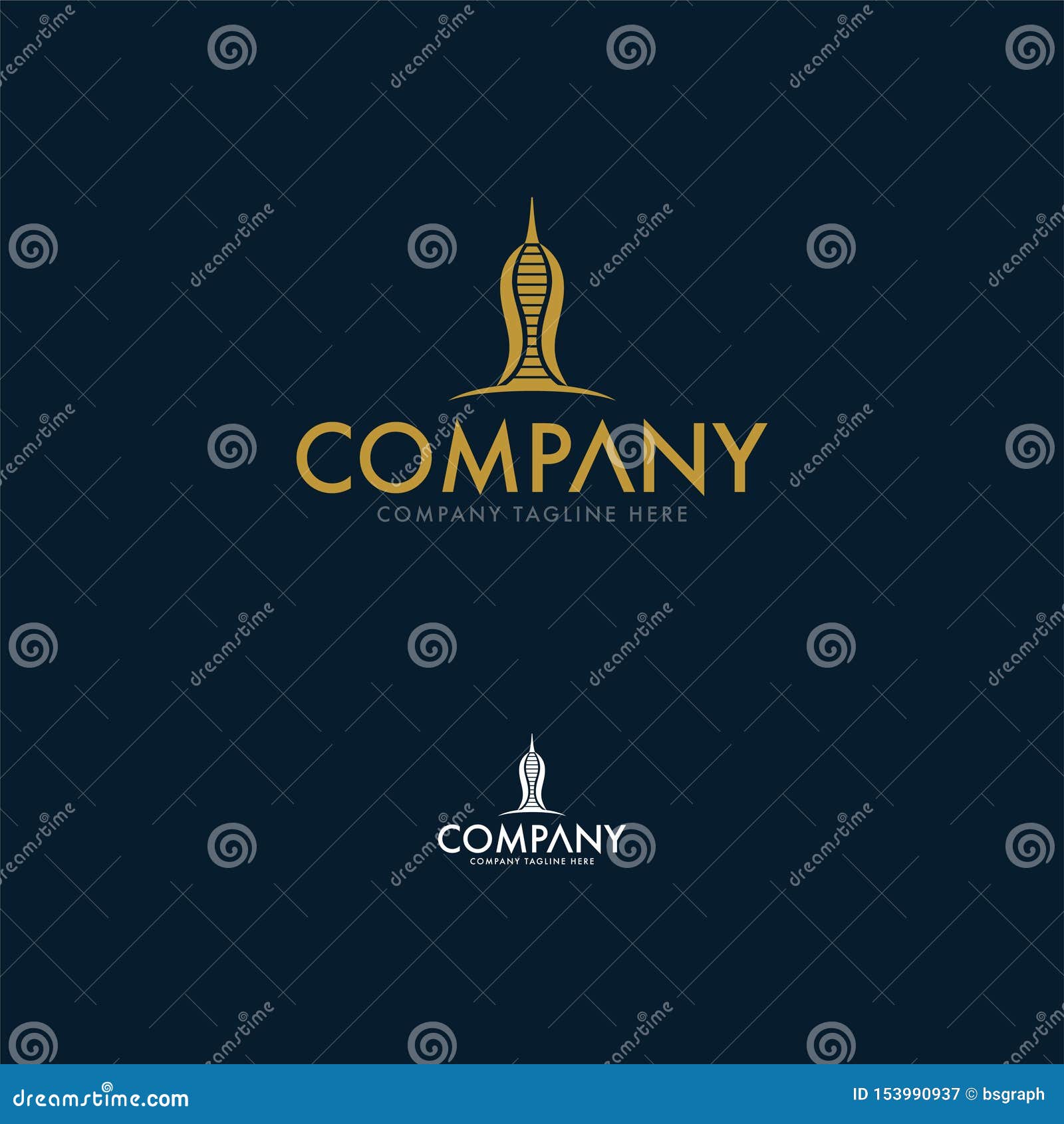 Luxury Tower Logo Design Template Stock Vector - Illustration of ...