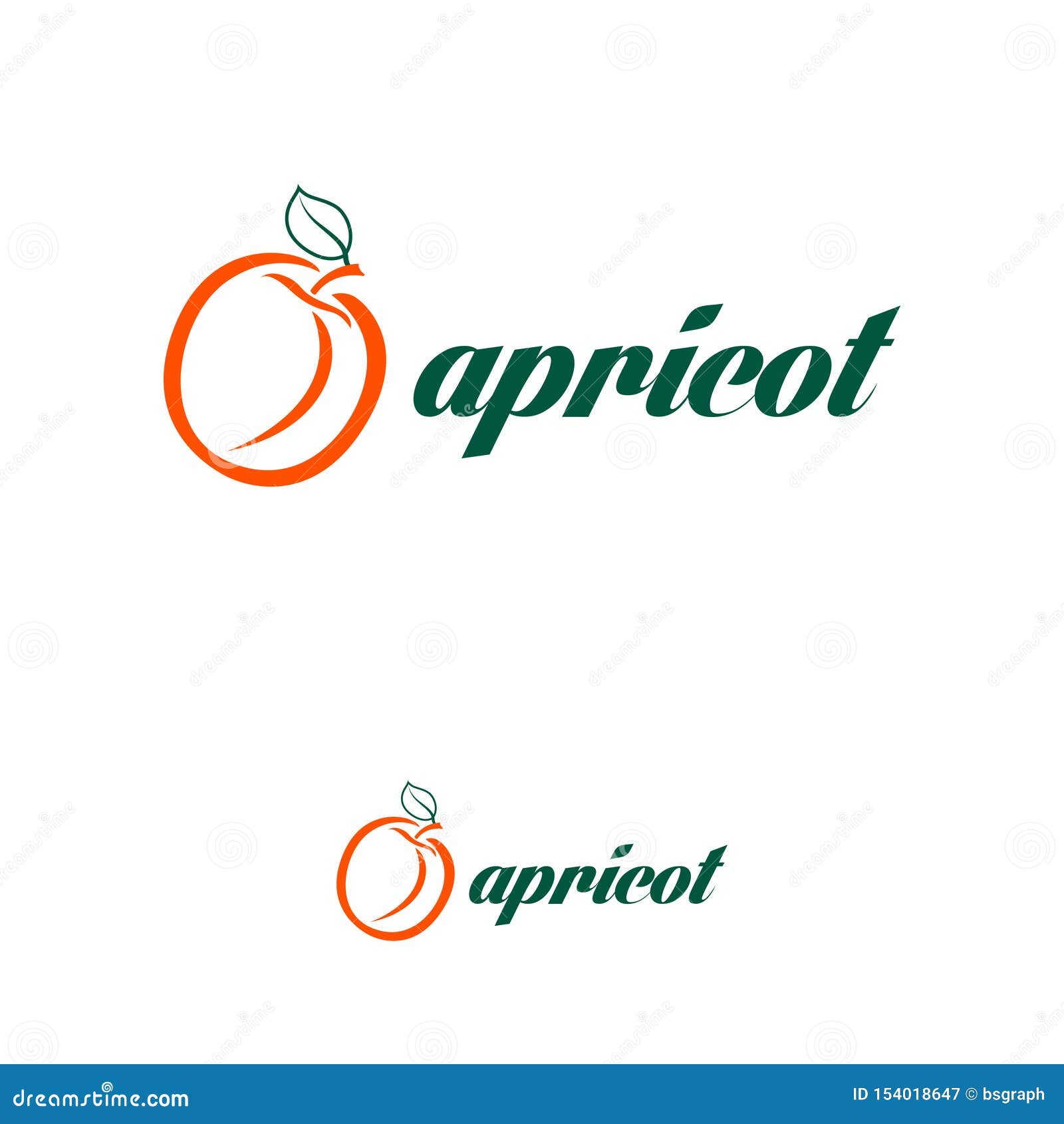 Modern Apricot Logo Design Template Stock Illustration - Illustration ...
