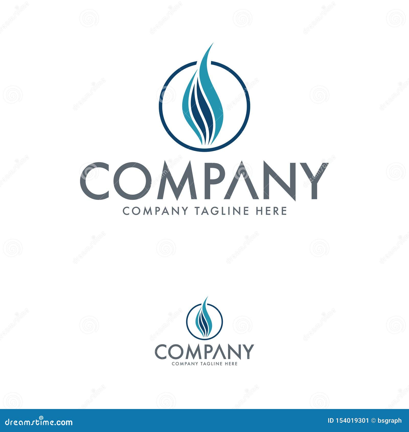 Modern Flame and Natural Logo Template Stock Vector - Illustration of ...