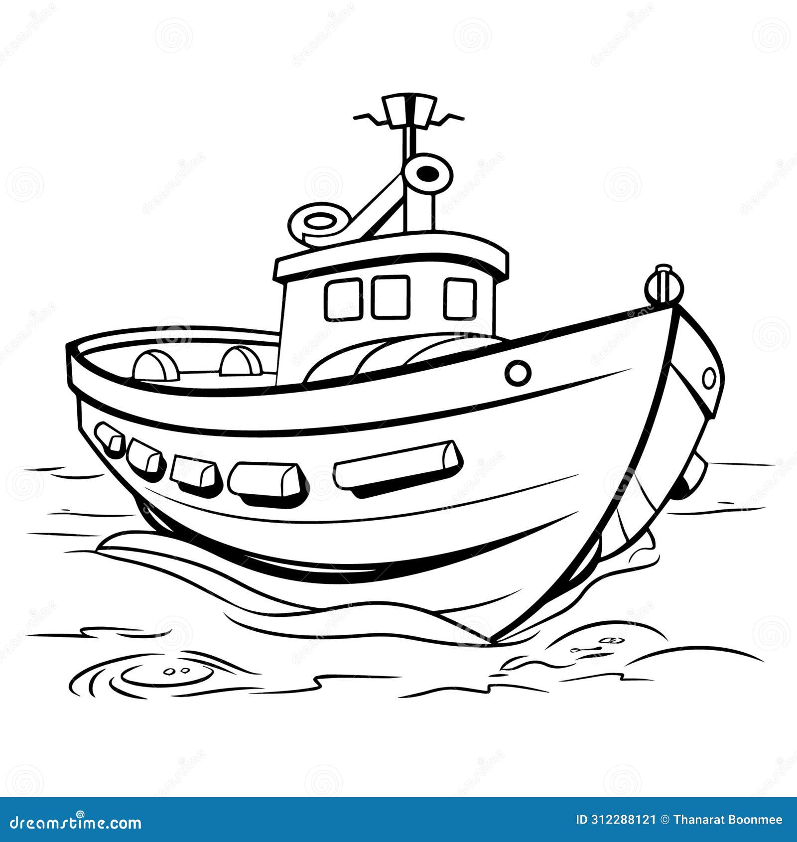 Streamlined Vector Outline Of A Boat Icon For Versatile Use ...