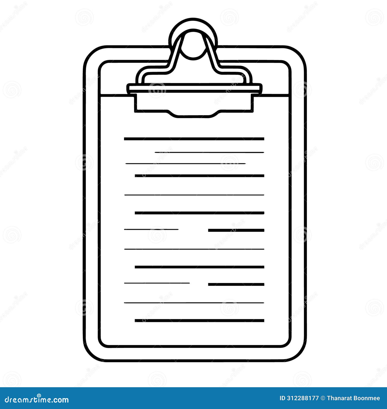 Streamlined Vector Outline of a Checklist Board Icon for Versatile Use ...